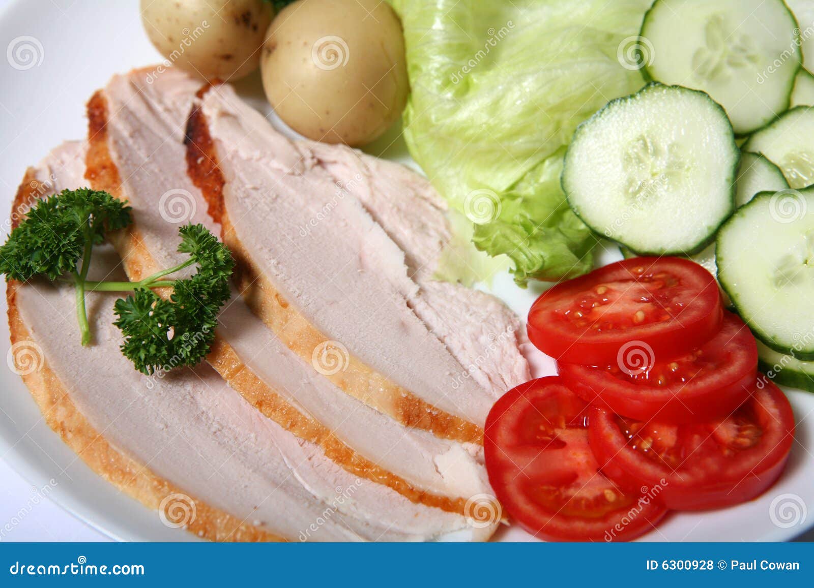 Cold turkey salad close-up stock photo. Image of cold - 6300928