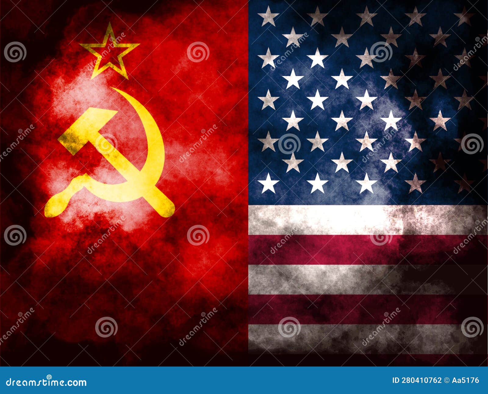 The Cold War. Flag of the Soviet Union (1922-1991) Stock Illustration ...