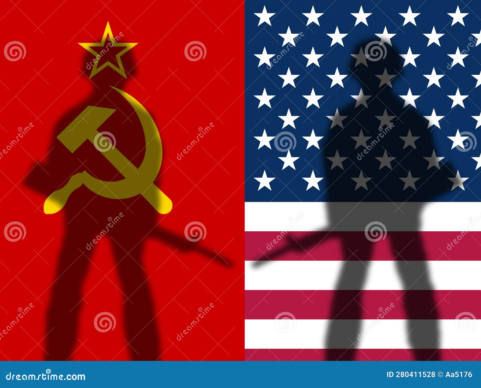 The Cold War. Flag of the Soviet Union (1922-1991) Stock Illustration ...