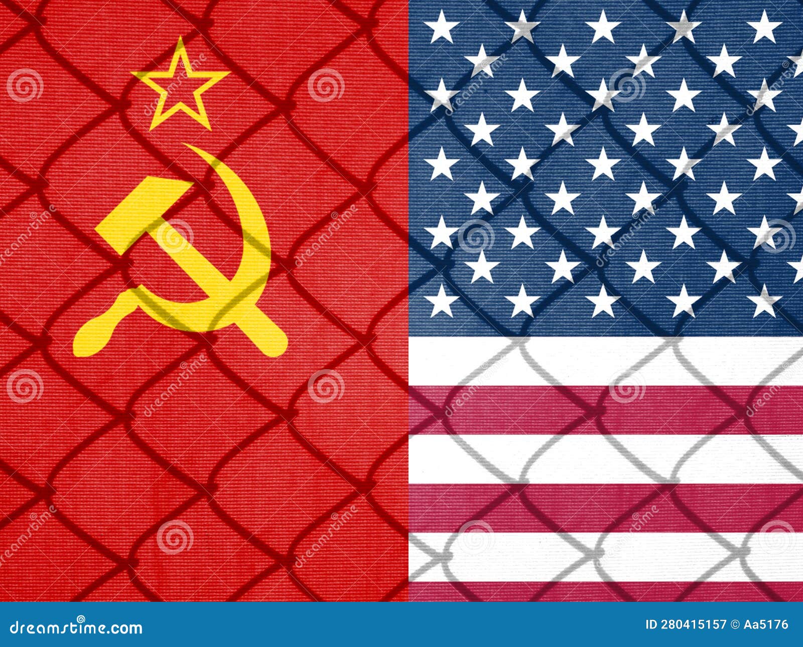 The Cold War. Flag of the Soviet Union (1922-1991) Stock Image - Image ...