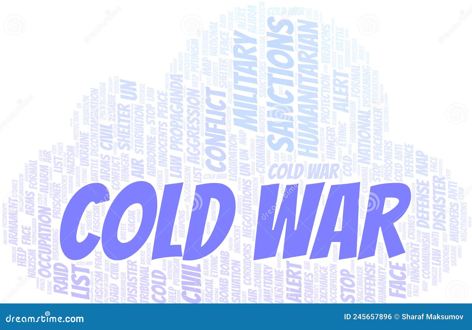 Cold War Word Cloud. Vector Made with the Text only. Stock Vector ...