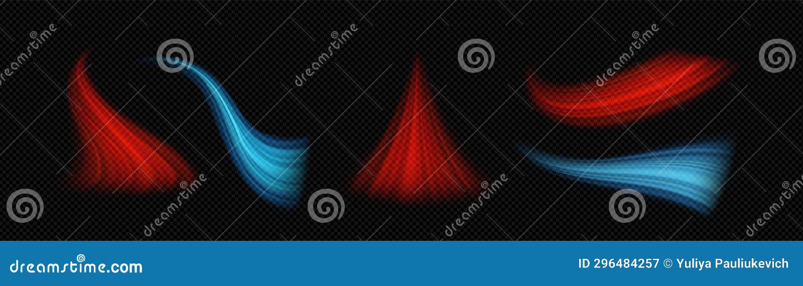 Cold and Warm Air Waves with Wind Flow Effect. Stock Illustration ...