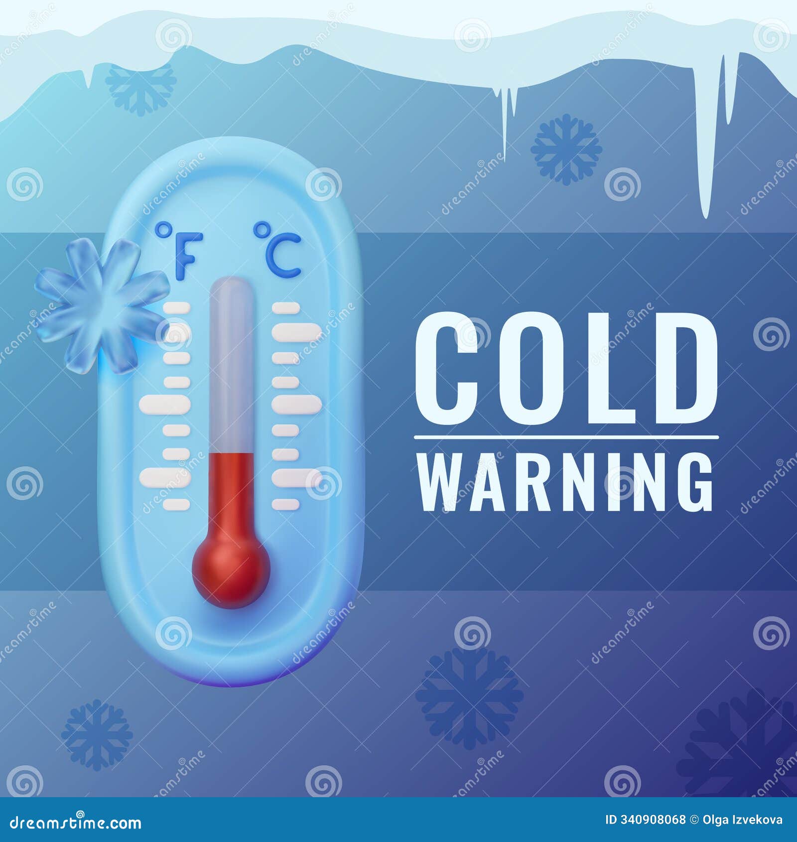 Cold warning illustration stock vector. Illustration of alarm - 340908068