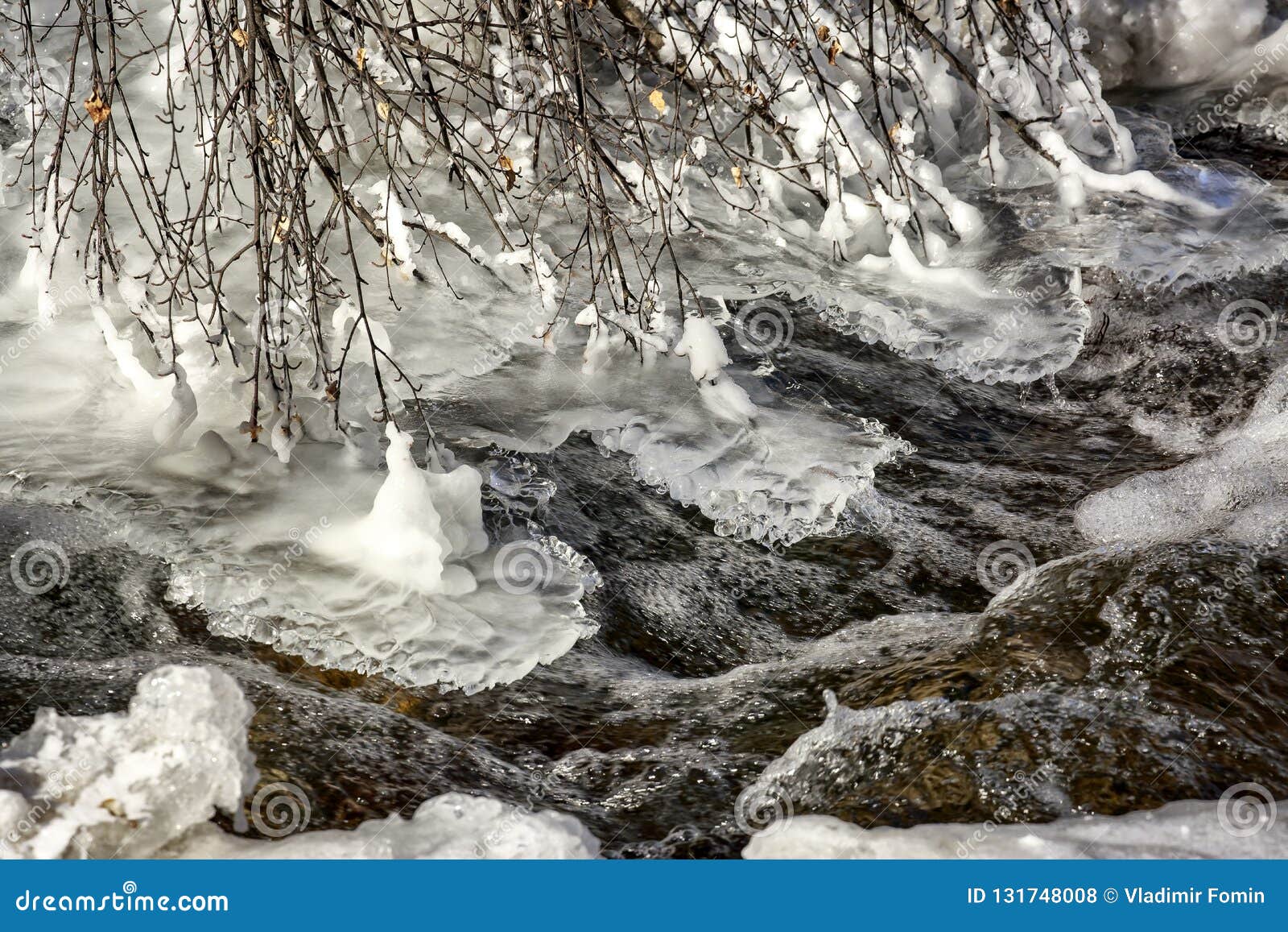 Cold water. stock photo. Image of fresh, frost, plants - 131748008