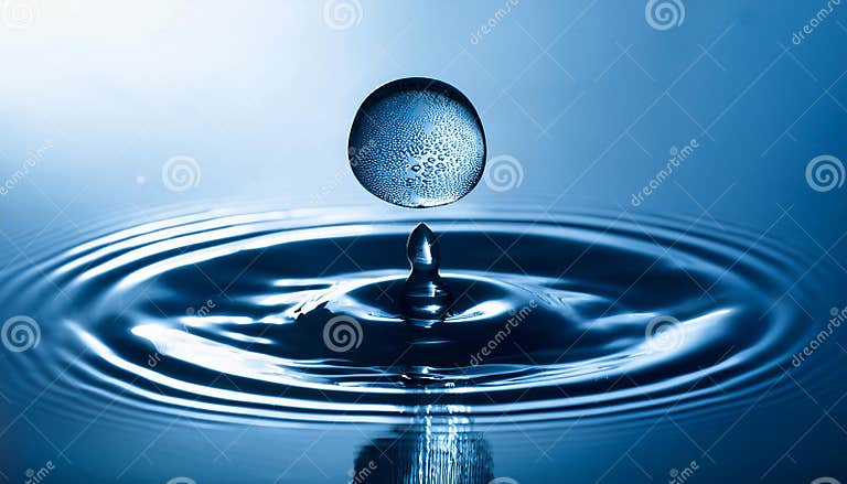 Cold water drop stock illustration. Illustration of bright - 345855627