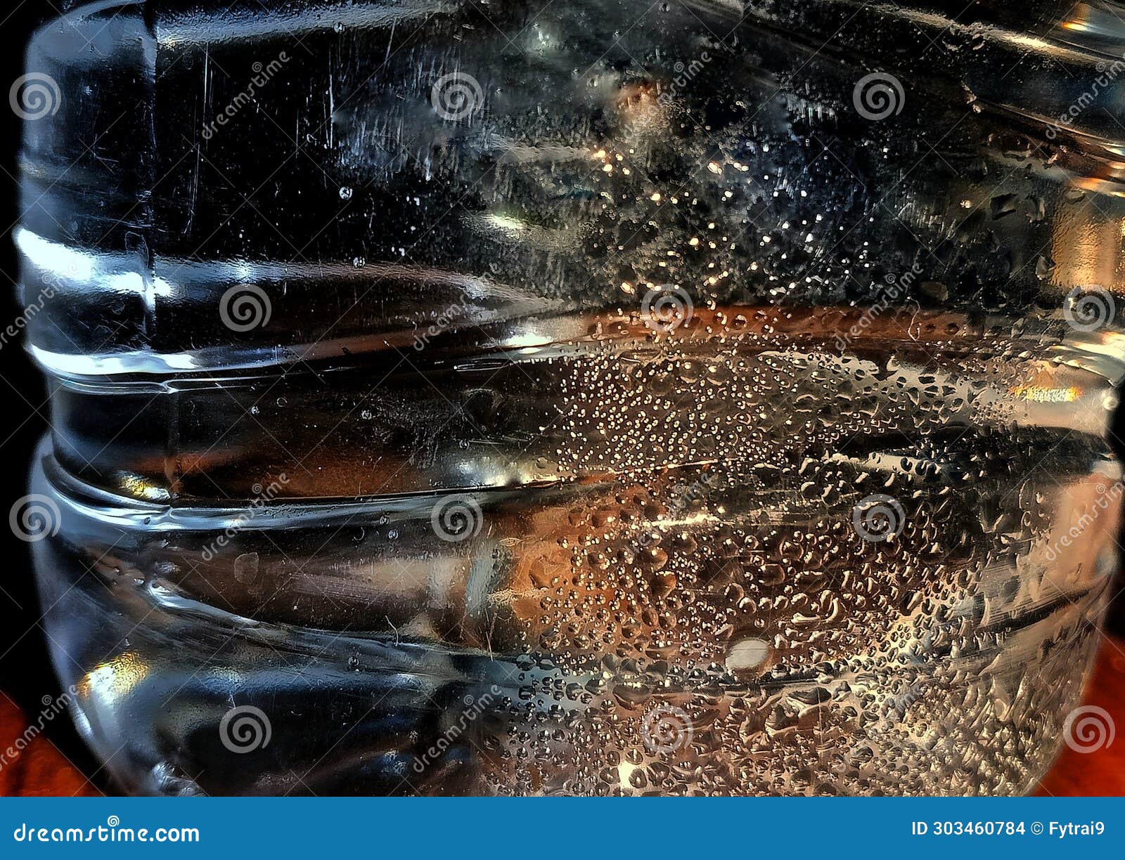 Cold Water Droplets in a Plastic Bottle of Mineral Water Stock Photo ...