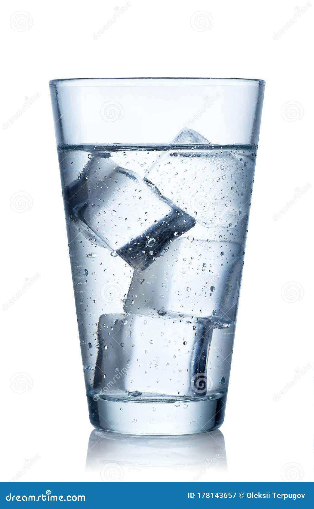 Cold water in glass stock image. Image of healthy, cold - 178143657