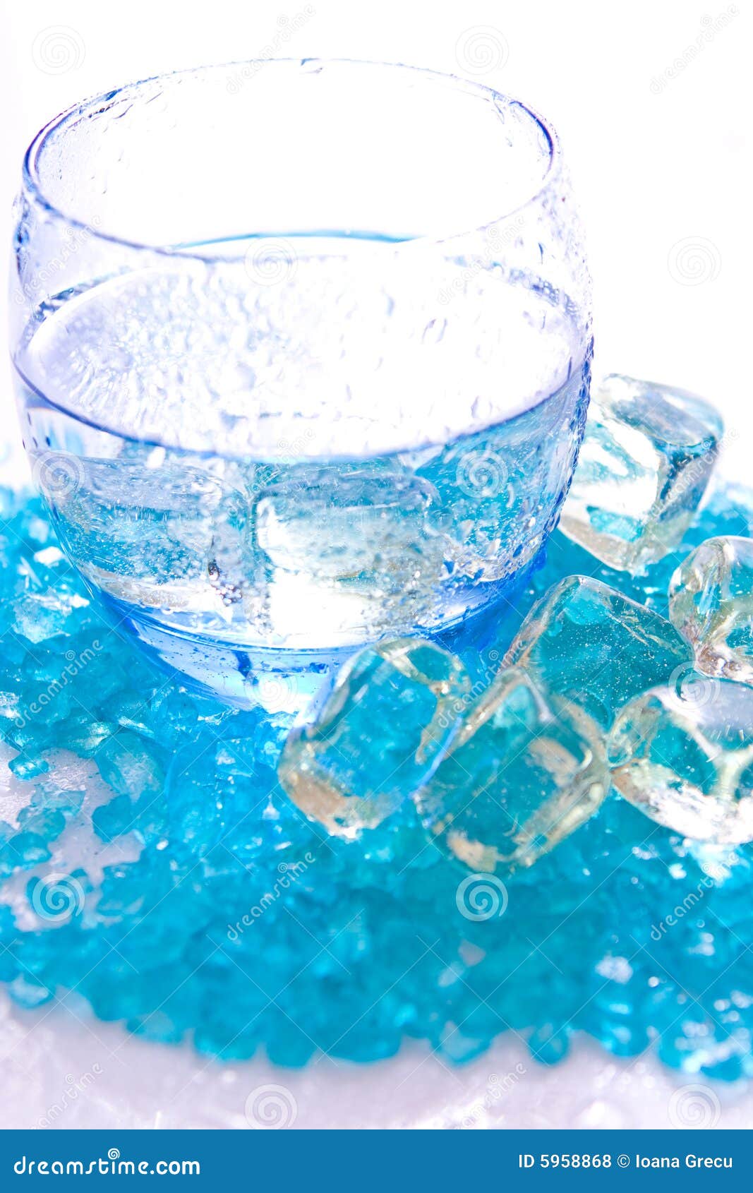 Cold water with ice stock photo. Image of solid, water - 5958868