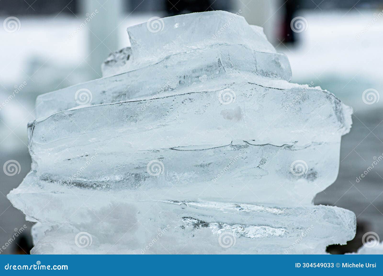 Cold Water and Ice Cubes Melting Background. Global Warming or Climate ...