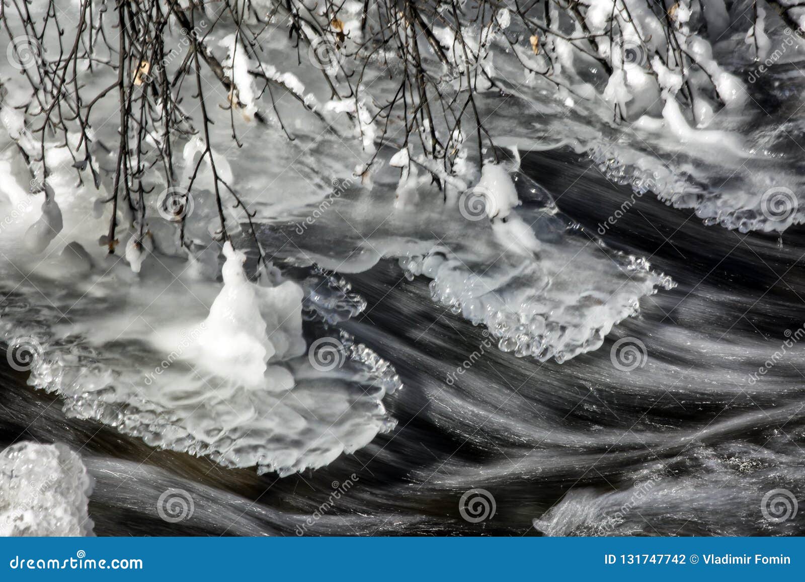 Cold water. stock photo. Image of light, snow, morning - 131747742