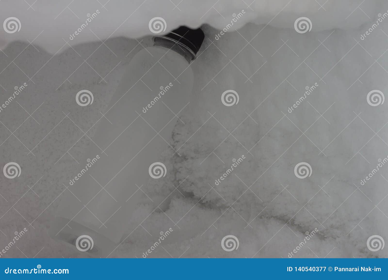 Cold Water in Plastic Bottles Soak in the Refrigerator. Stock Image ...
