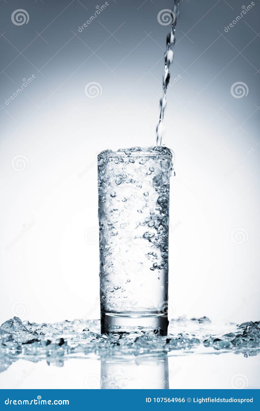 Cold Water Pouring into Glass Stock Photo - Image of pour, drink: 107564966