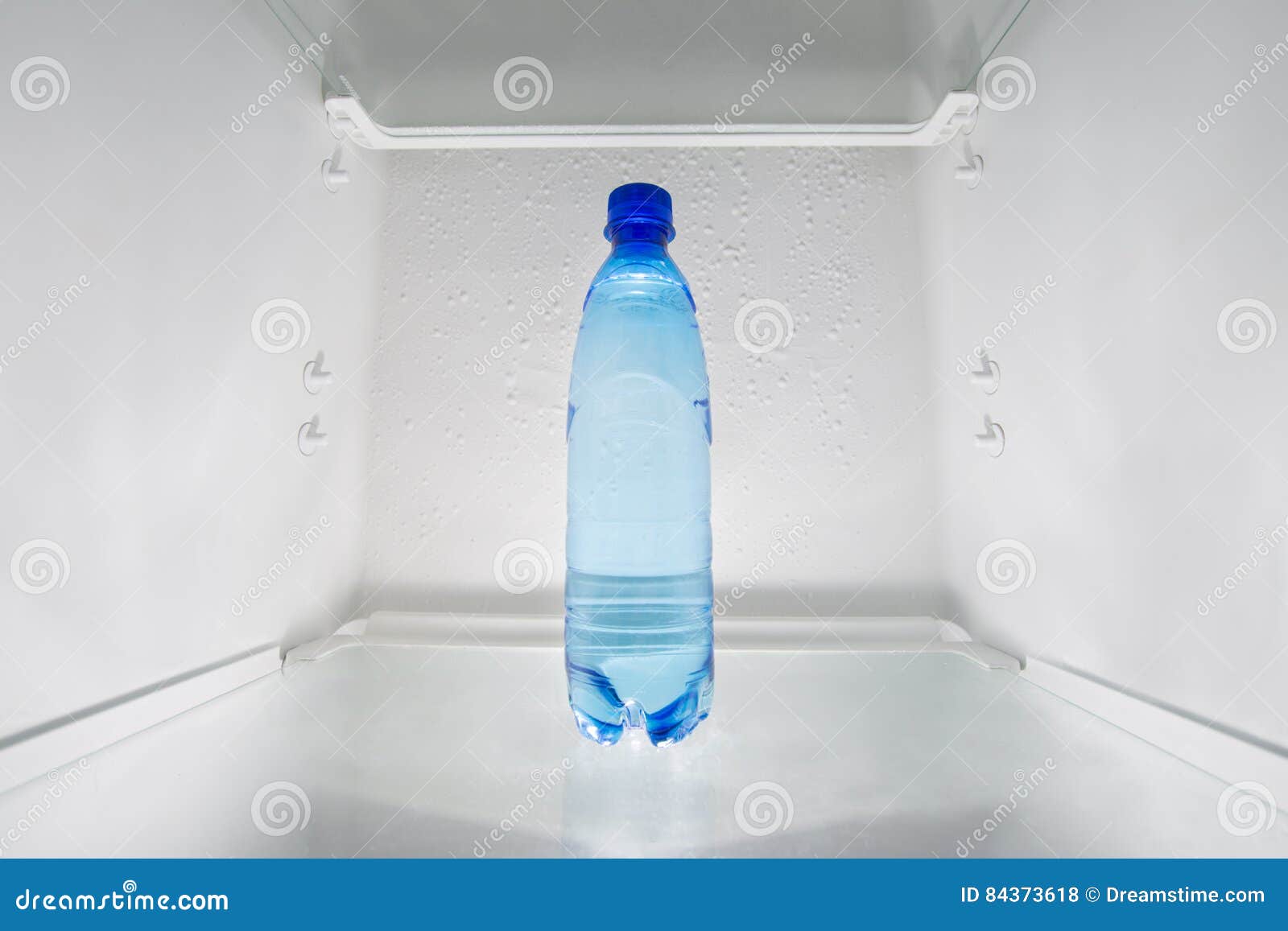 Cold Water on a Shelve in the Fridge. Stock Photo - Image of external ...