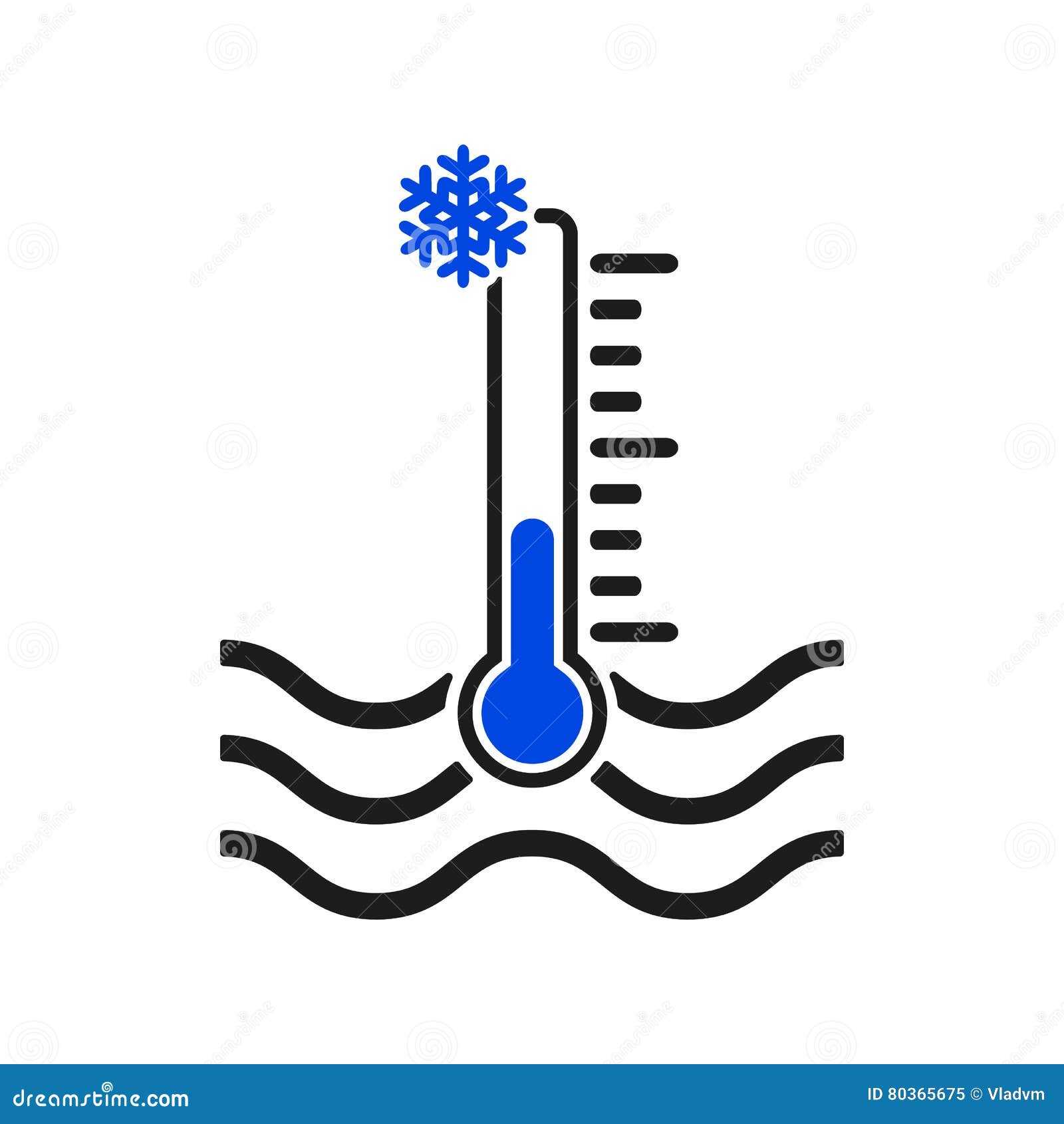 The Cold Water Temperature Icon. Icy Liquid Symbol Stock Vector ...