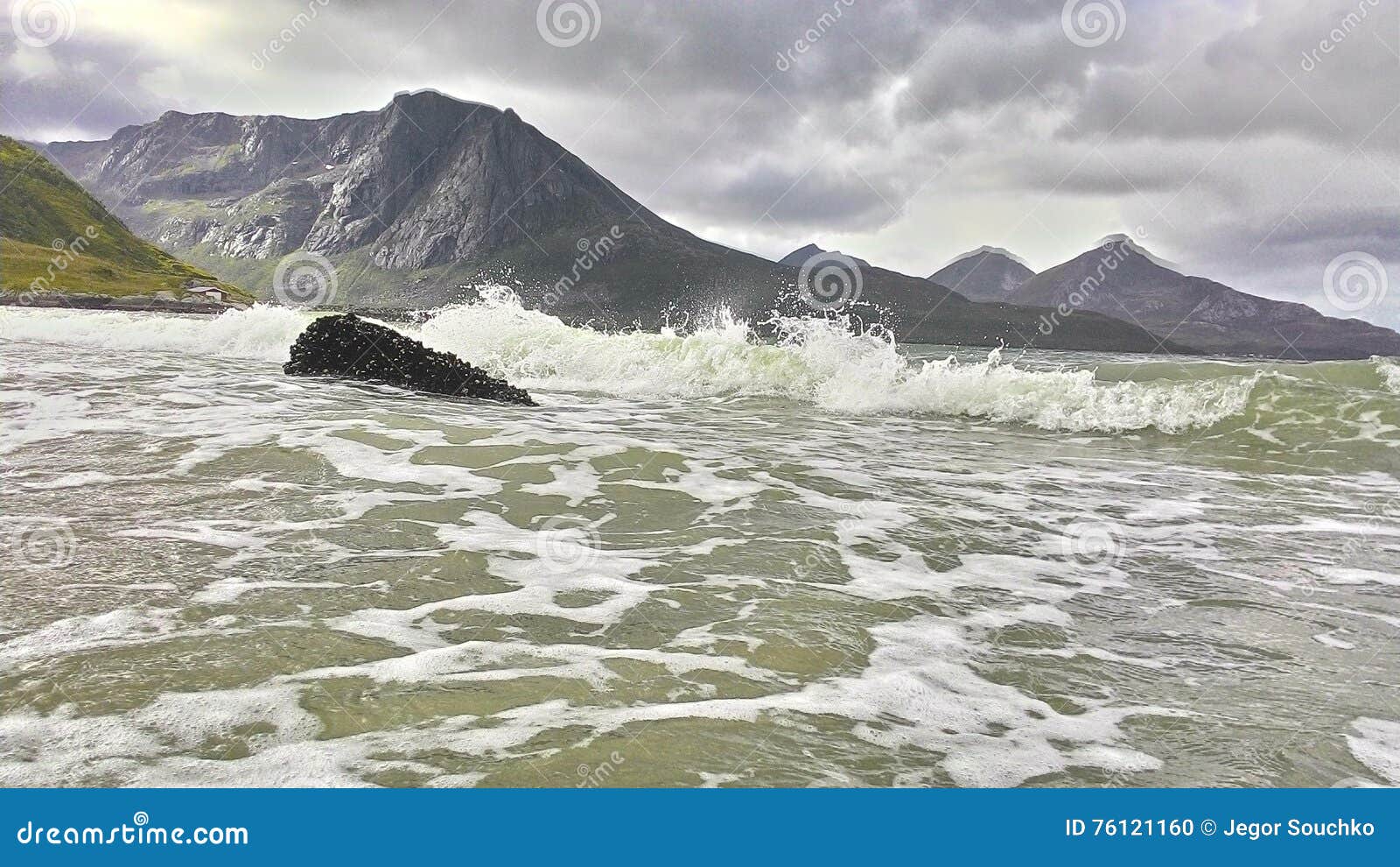Cold wave stock photo. Image of ocean, norway, summer - 76121160