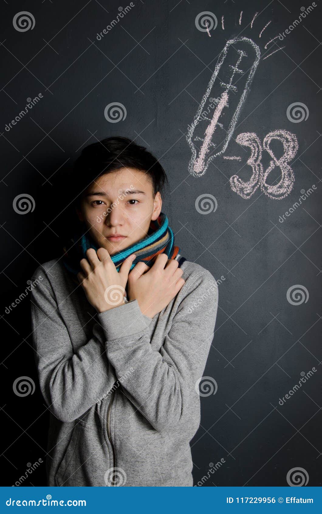 Winter. Colds and a Young Man. Stock Photo - Image of male, nose: 117229956