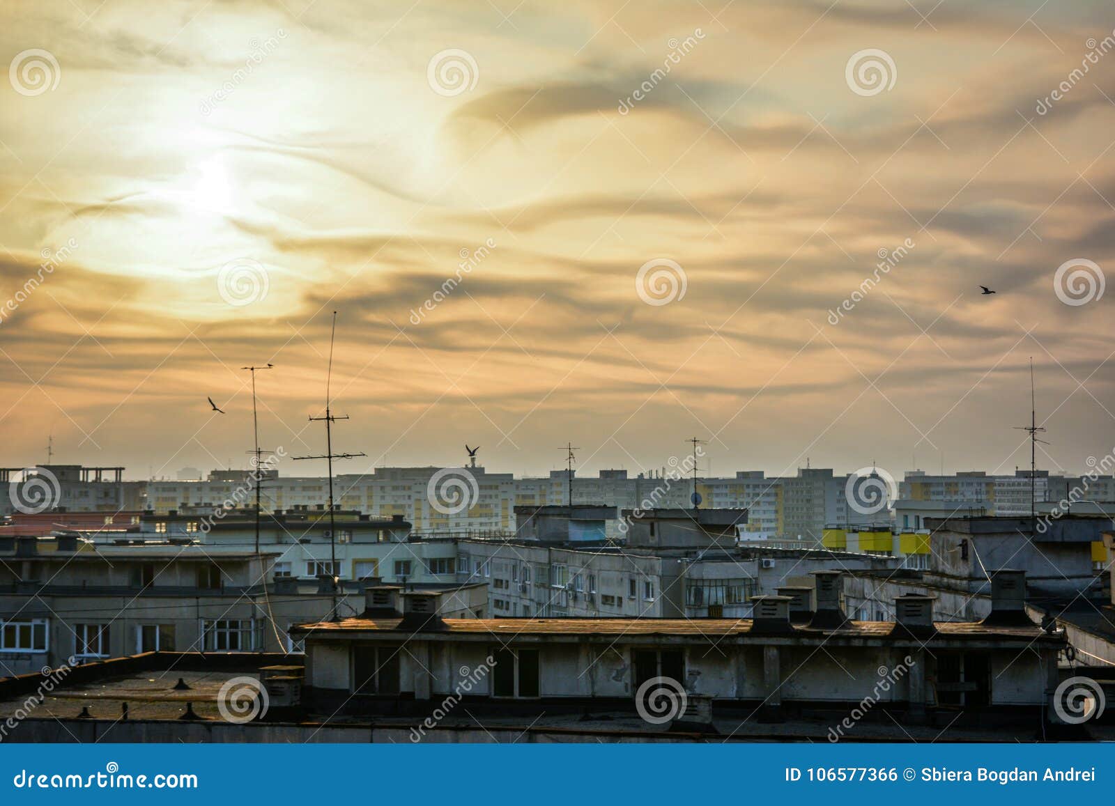 Urban landscape Bucharest stock photo. Image of winter - 106577366