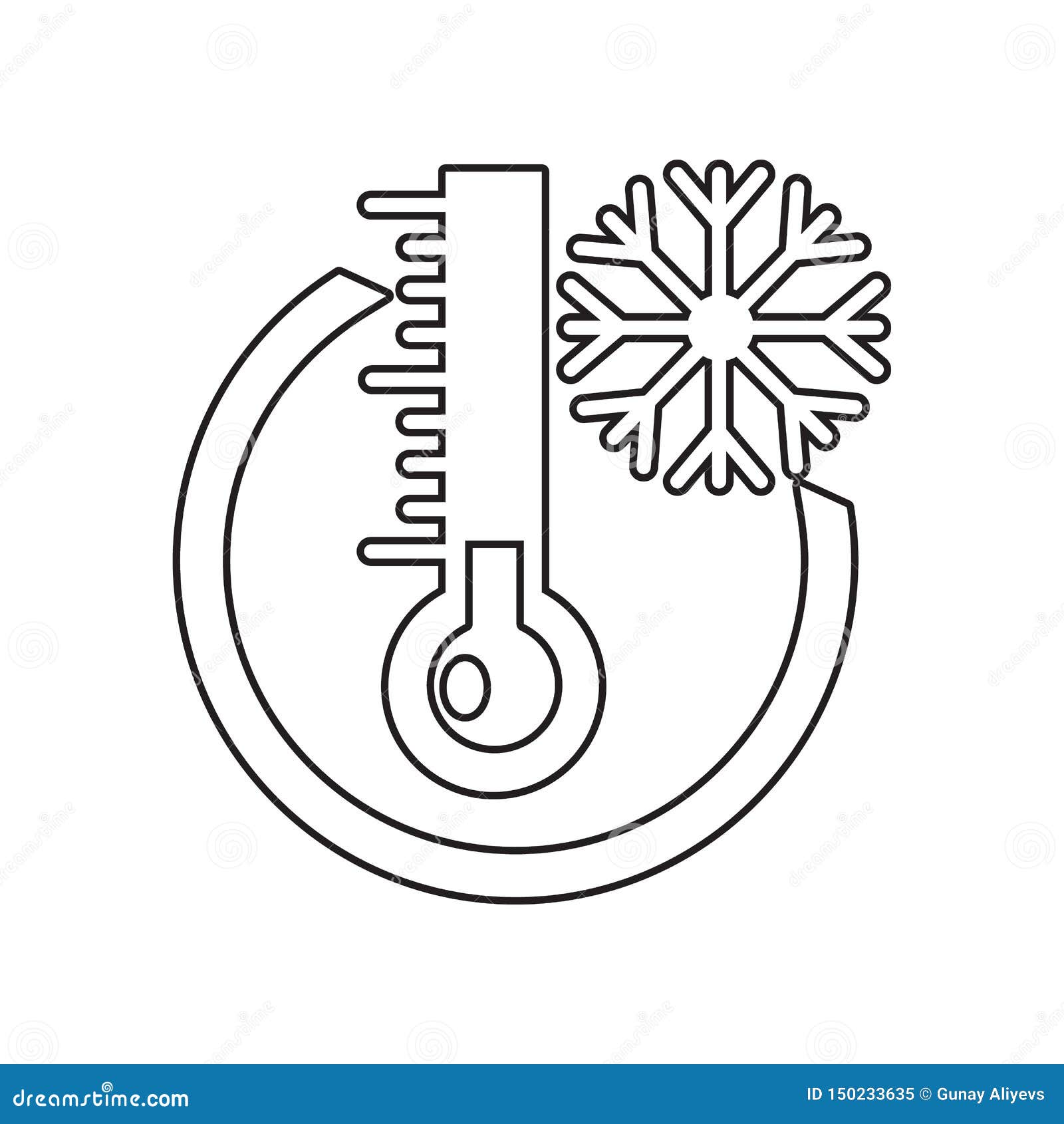 Cold Weather Thermometer Icon. Element of Winter for Mobile Concept and ...