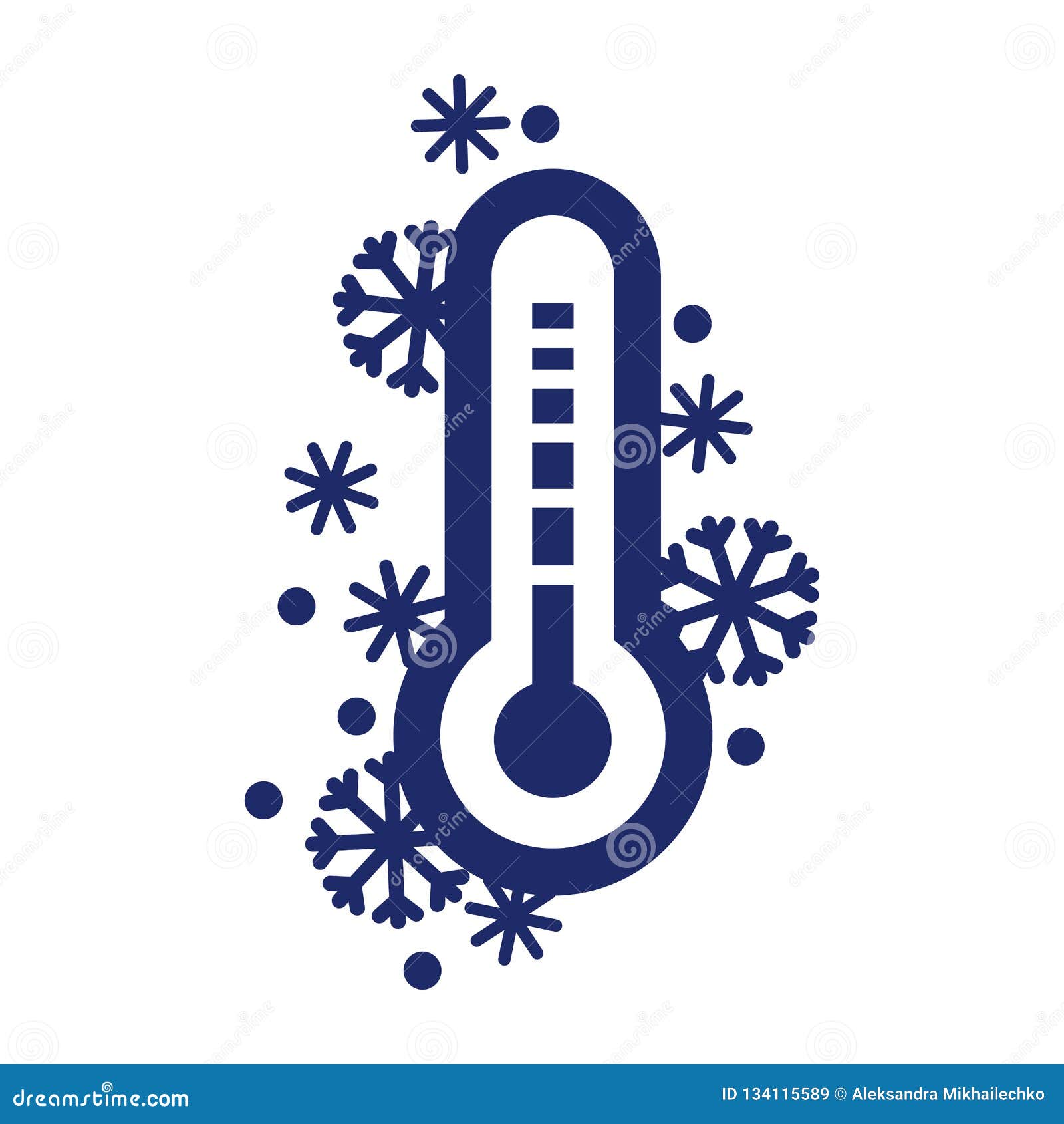 Cold Weather Thermometer Icon Isolated on White Stock Vector ...