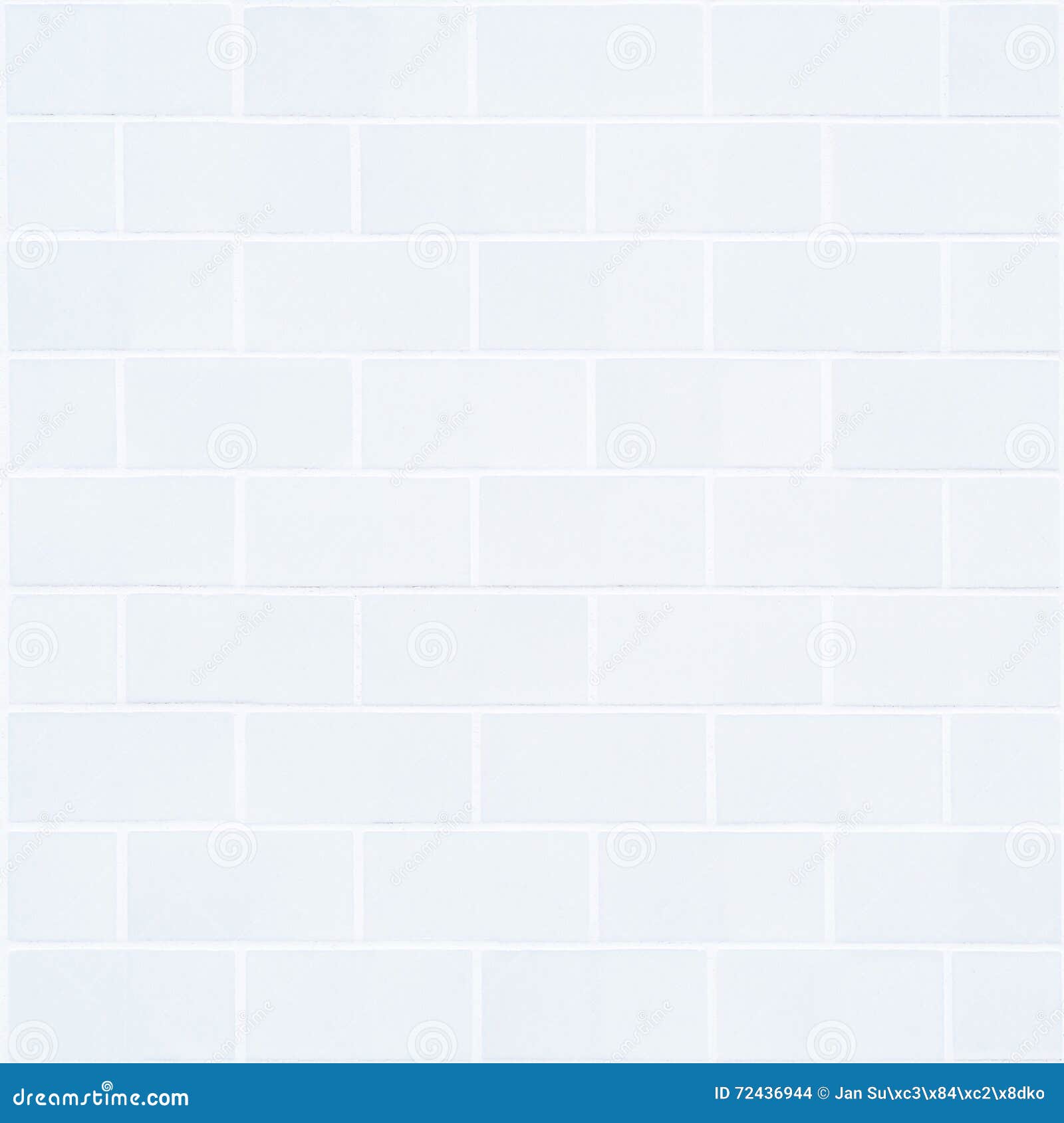 Cold White Rectangle Brick Mosaic in Square Form Stock Photo - Image of ...