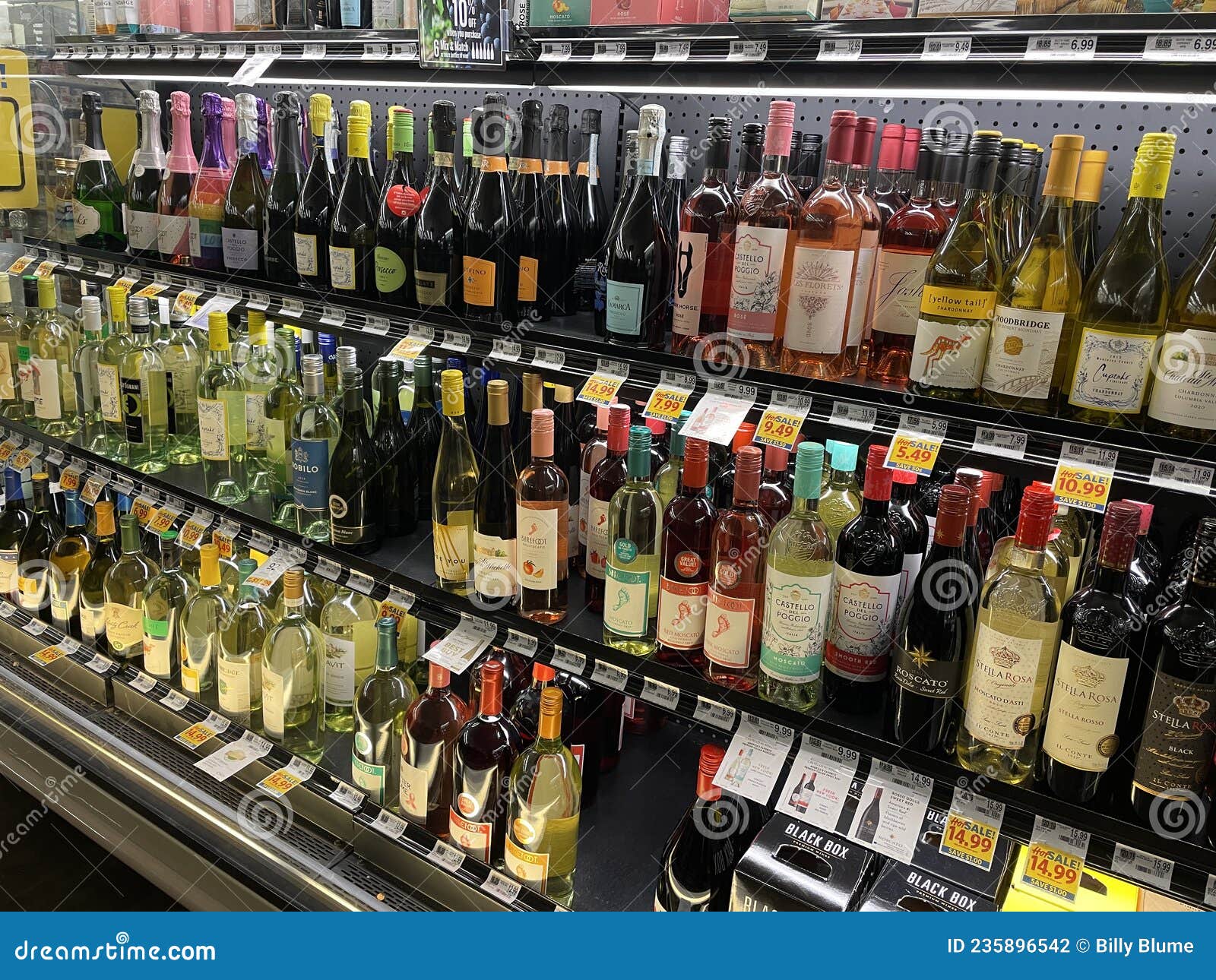 Cold Wine Display Case in a Retail Store Editorial Photography - Image ...