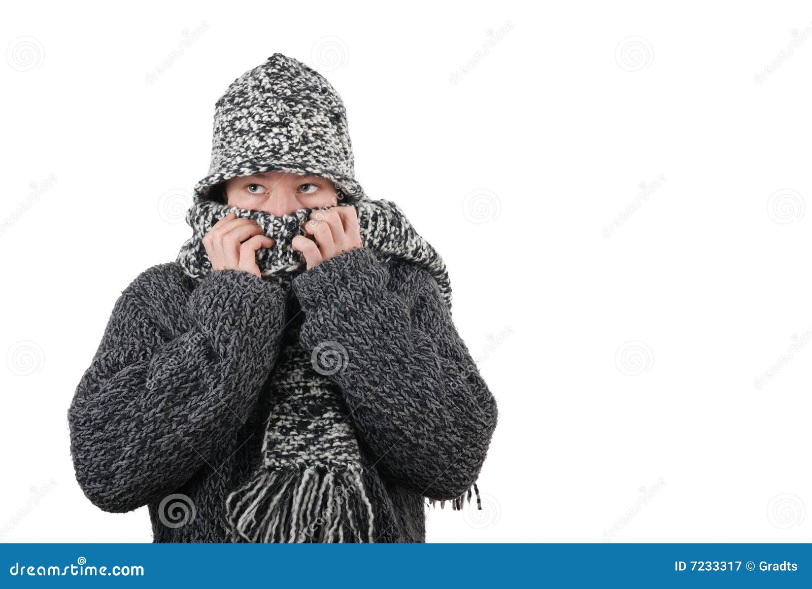 Cold winter stock image. Image of frostiness, winter, muffler - 7233317