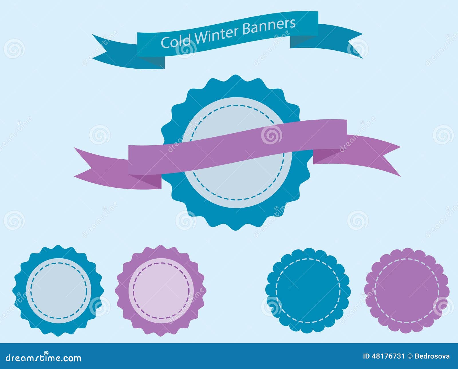 Cold winter banners stock illustration. Illustration of flat - 48176731