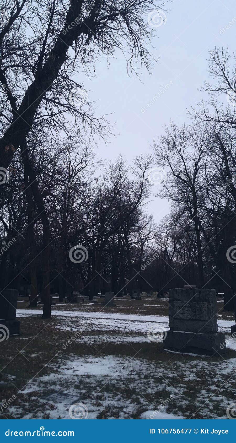 Cemetery in winter stock image. Image of snow, cemetery - 106756477