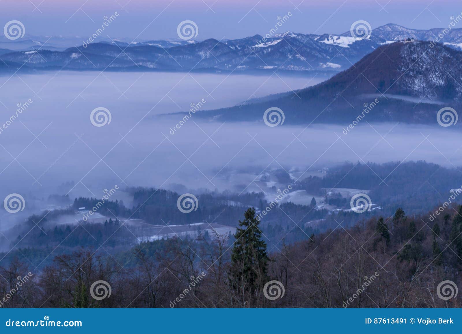 Cold winter morning stock image. Image of side, forest - 87613491