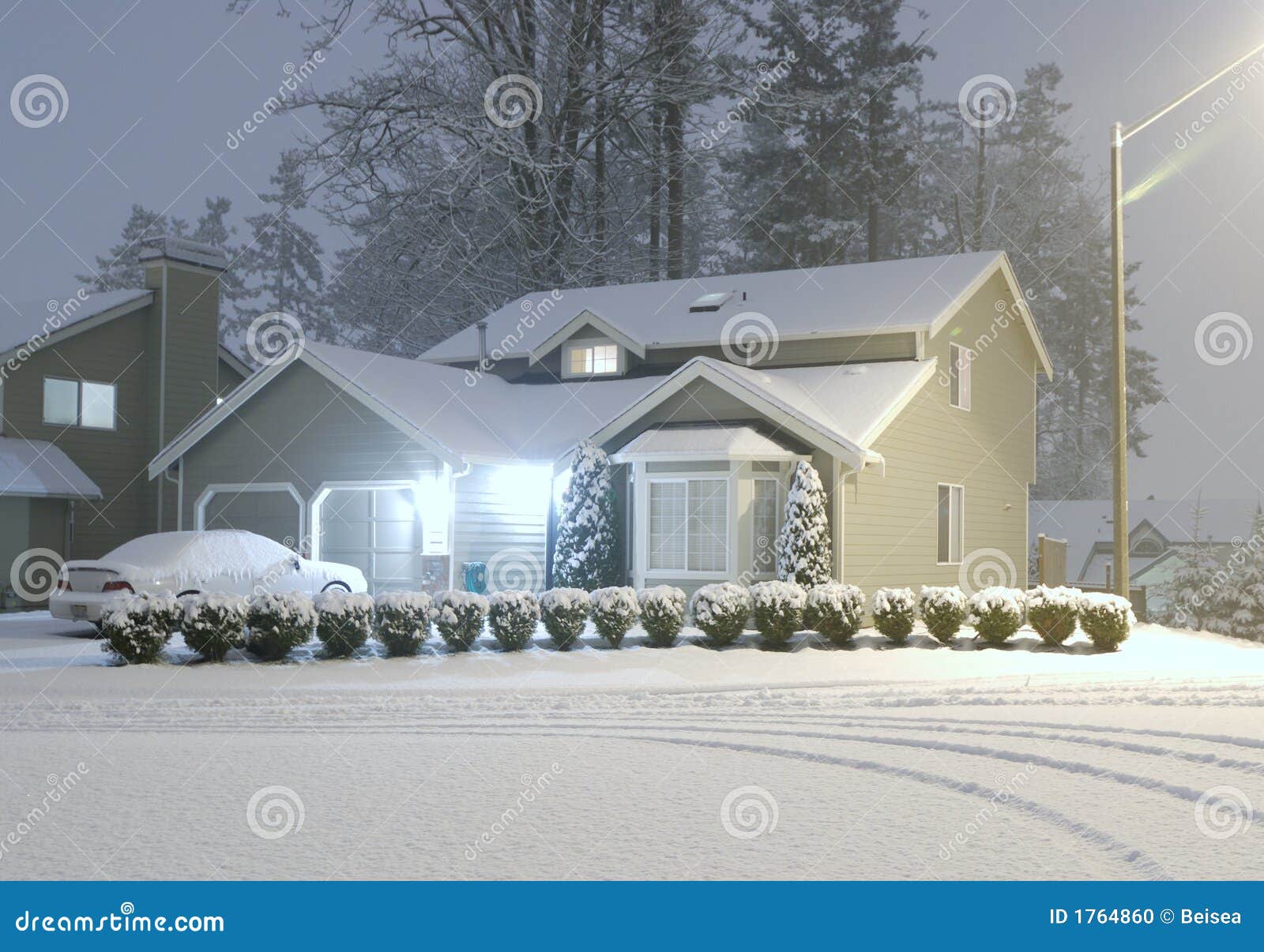 Cold Winter Night stock photo. Image of residence, cold - 1764860