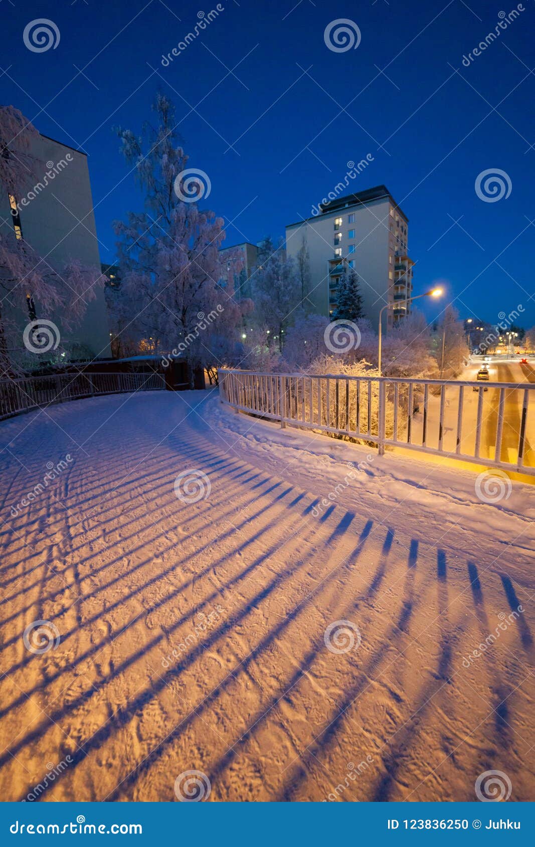 Cold night at city stock photo. Image of bridge, shadow - 123836250