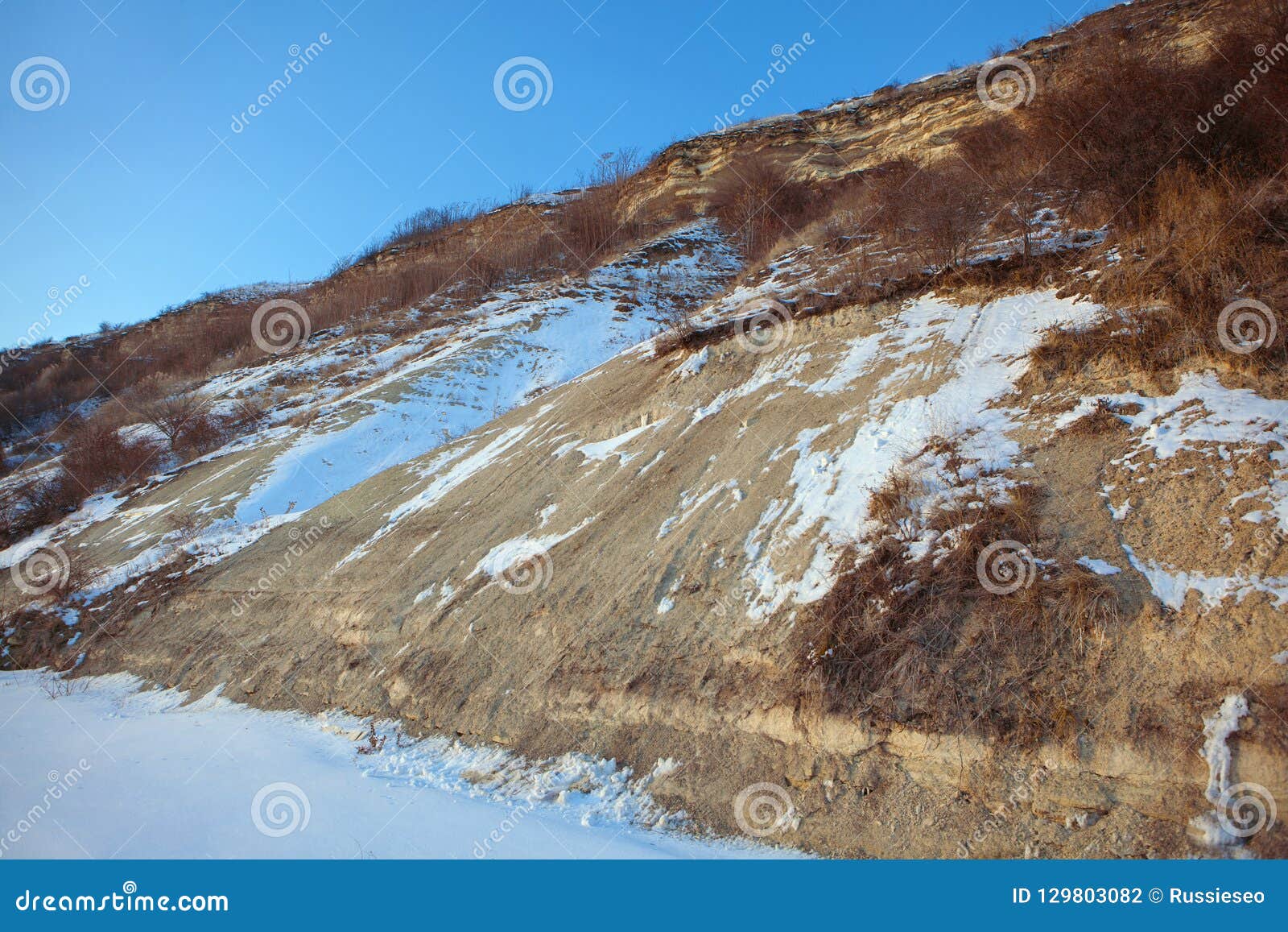 Snow and hill stock photo. Image of noth, travel, landscape - 129803082