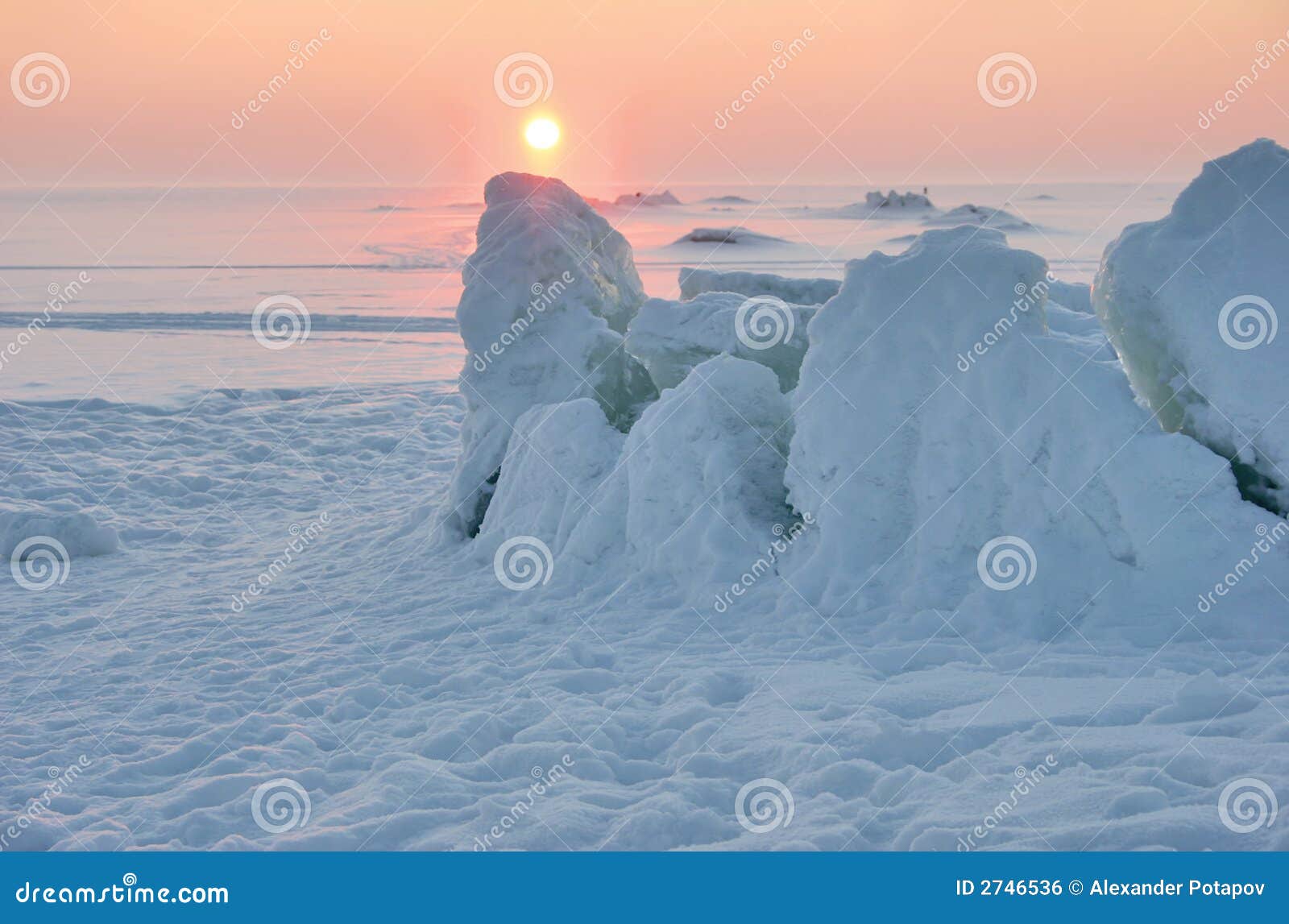 Cold winter sunset stock photo. Image of glacier, beauty - 2746536