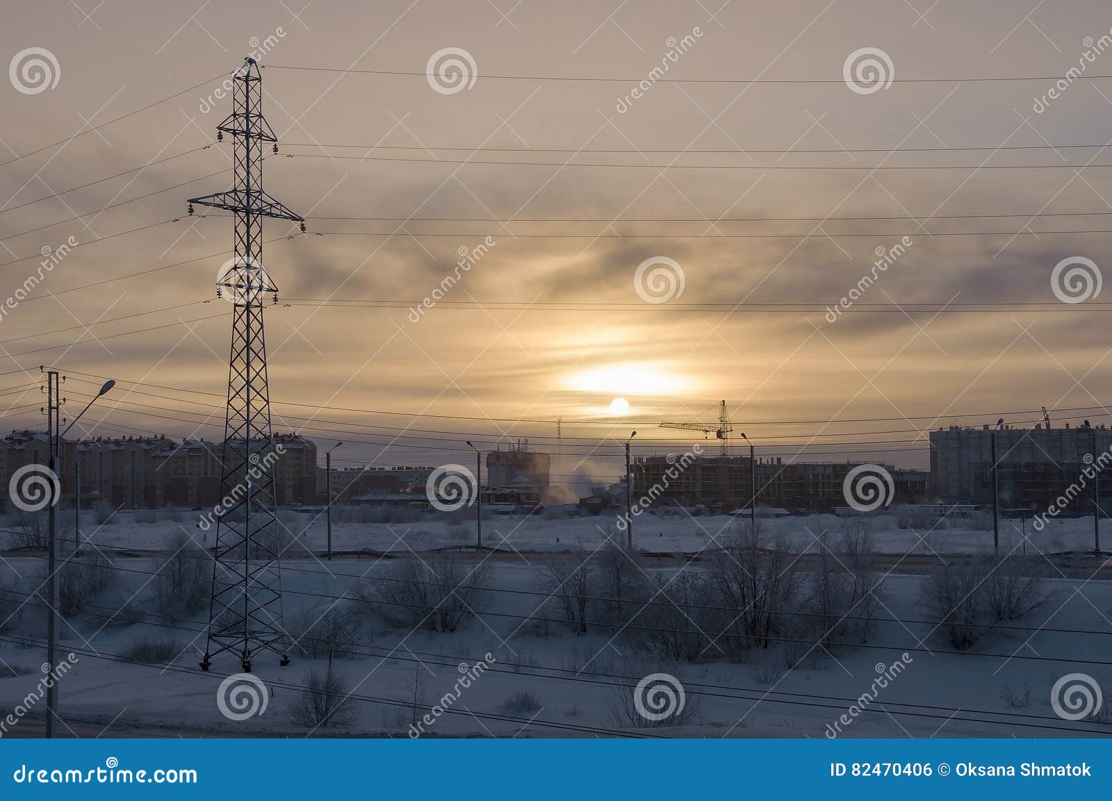 Cold Winter Sunset when the Temperature Outdoor is - 50 Degree by ...