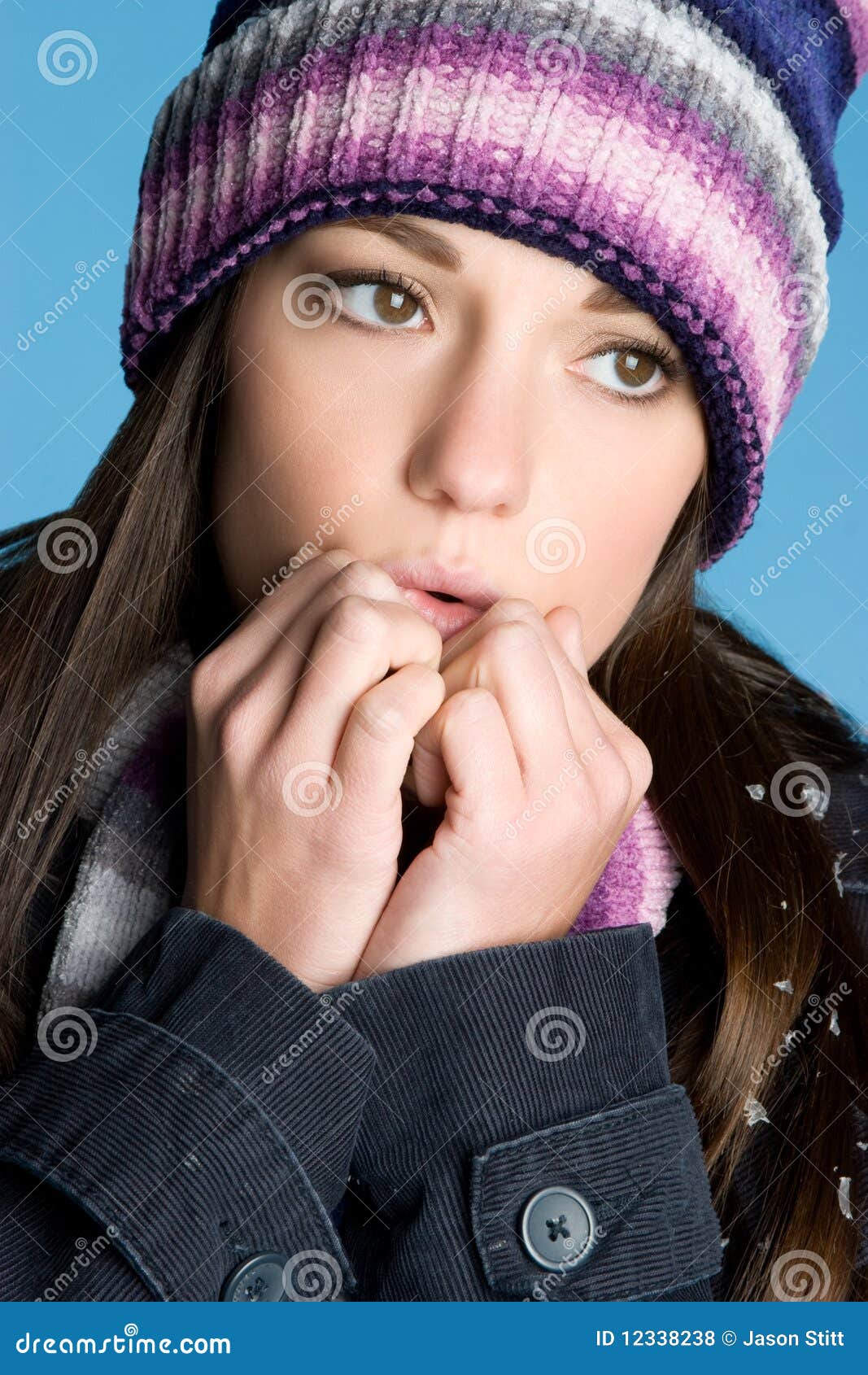 Cold Winter Woman stock photo. Image of teenagers, women - 12338238