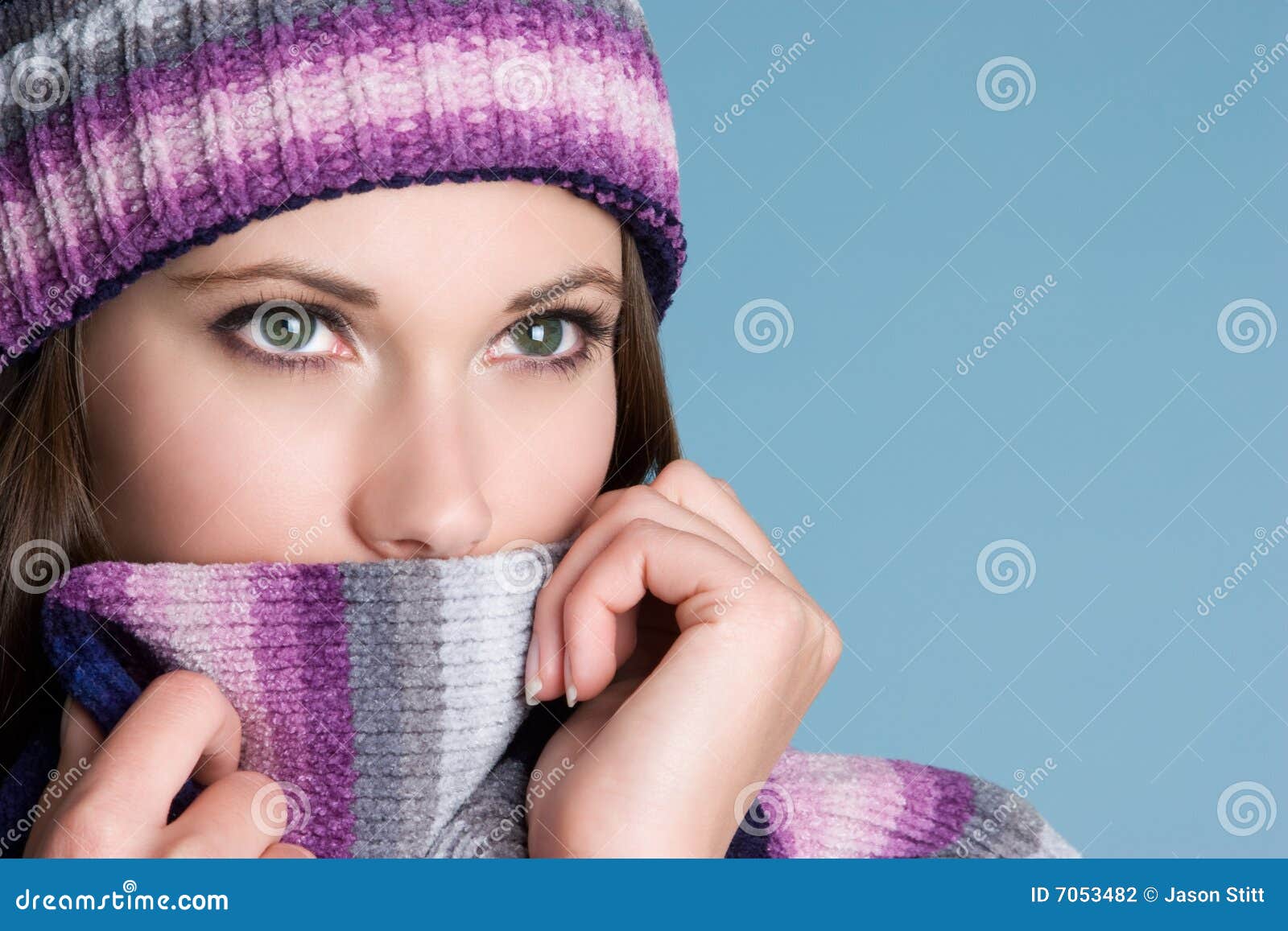 Cold Winter Woman stock photo. Image of person, cover - 7053482