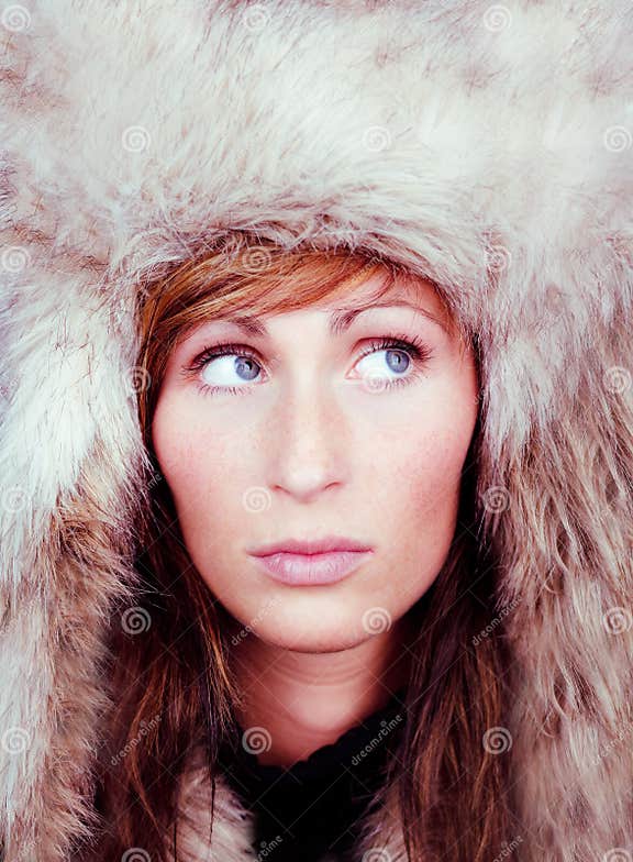Cold woman stock image. Image of cheerful, eyes, cold - 11609577