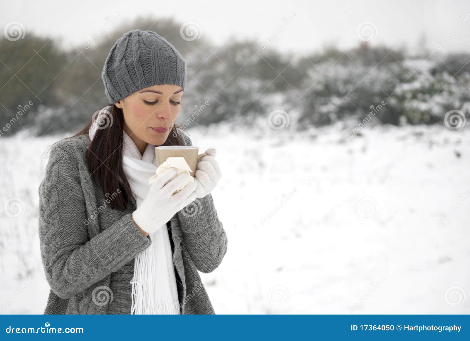 Cold woman stock photo. Image of illness, person, christmas - 17364050