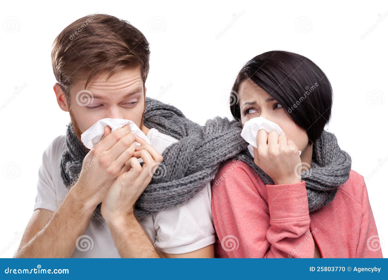 Cold woman and man stock photo. Image of adult, pretty - 25803770