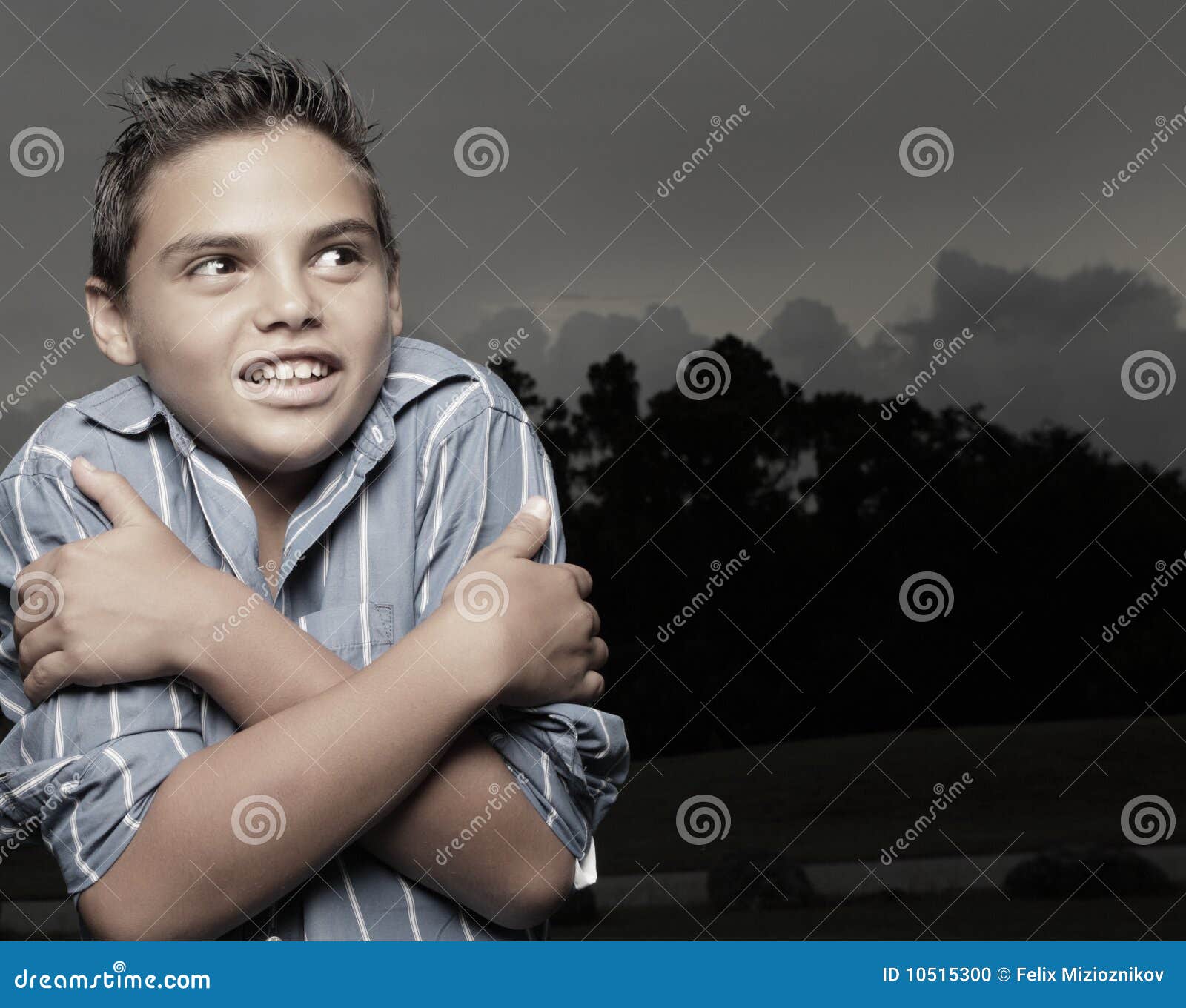 Cold young boy stock photo. Image of outside, chilly - 10515300