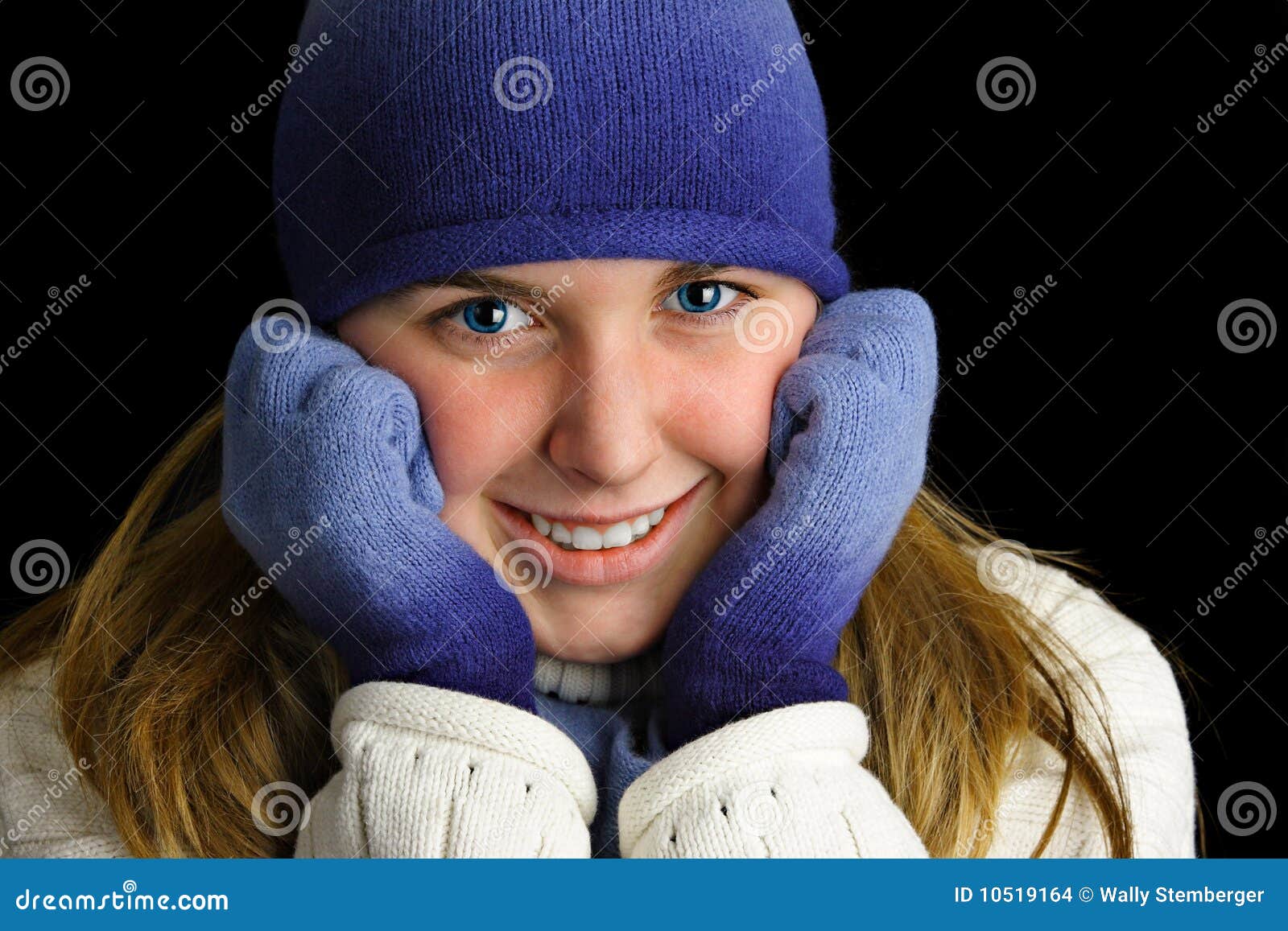 Cold young lady. stock photo. Image of blond, beautiful - 10519164