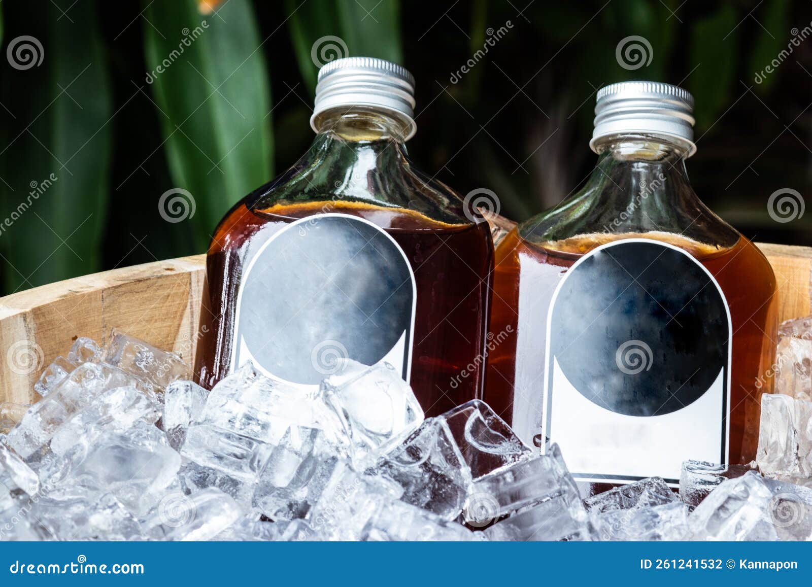 Coldbrew Coffee from Black and White Label on a Bottle Stock Photo ...