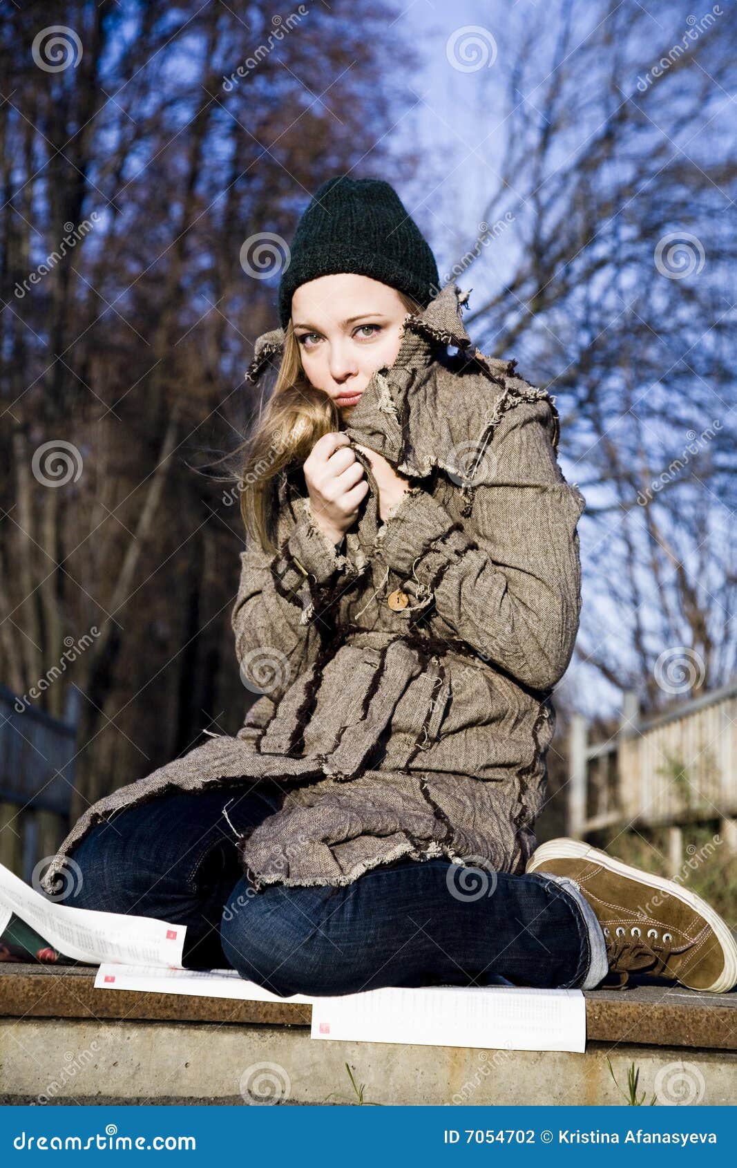 Coldly stock photo. Image of despair, coat, abuse, pensive - 7054702