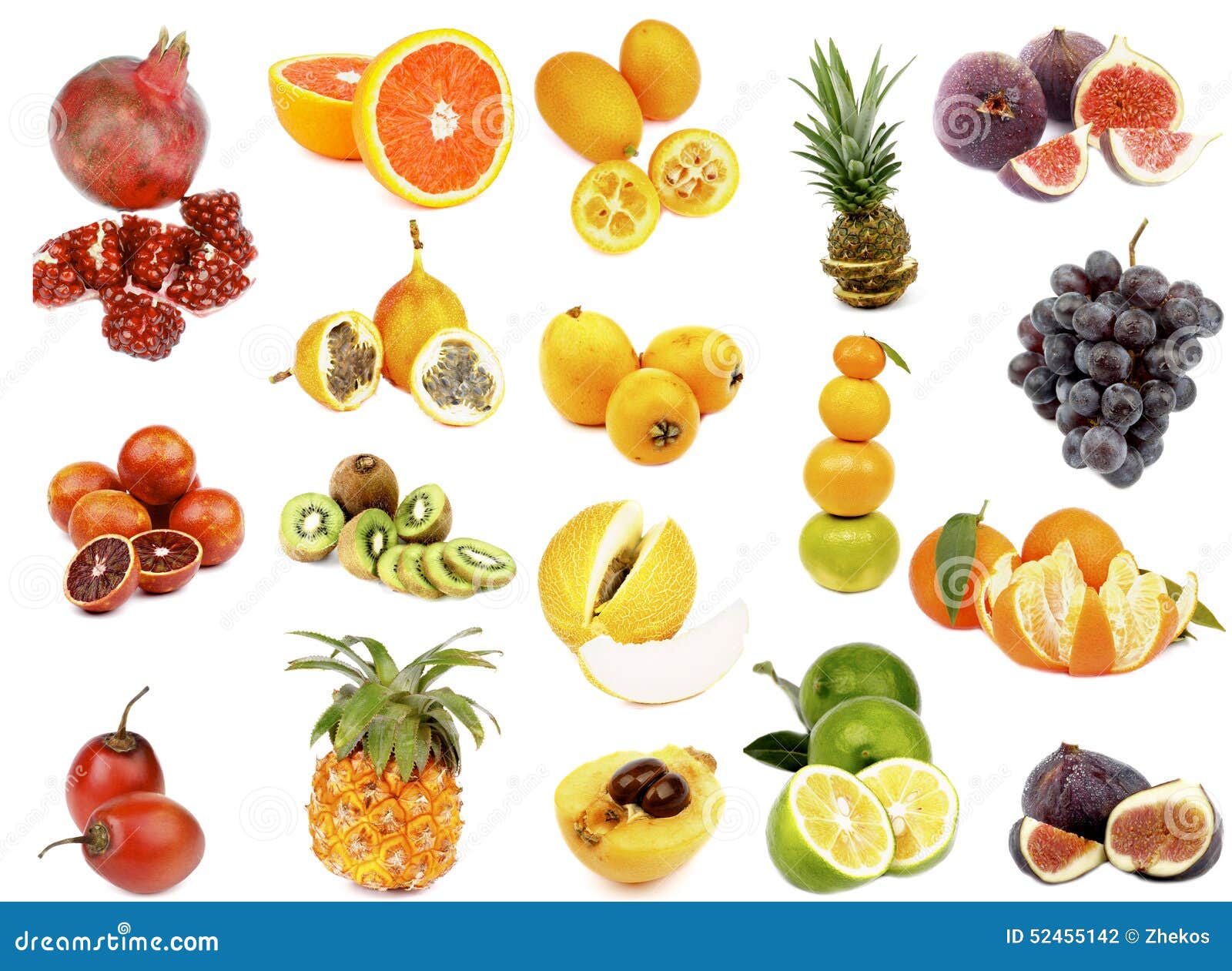 Coleção Das Frutas Tropicais Foto de Stock - Imagem de doce, abacaxi ...