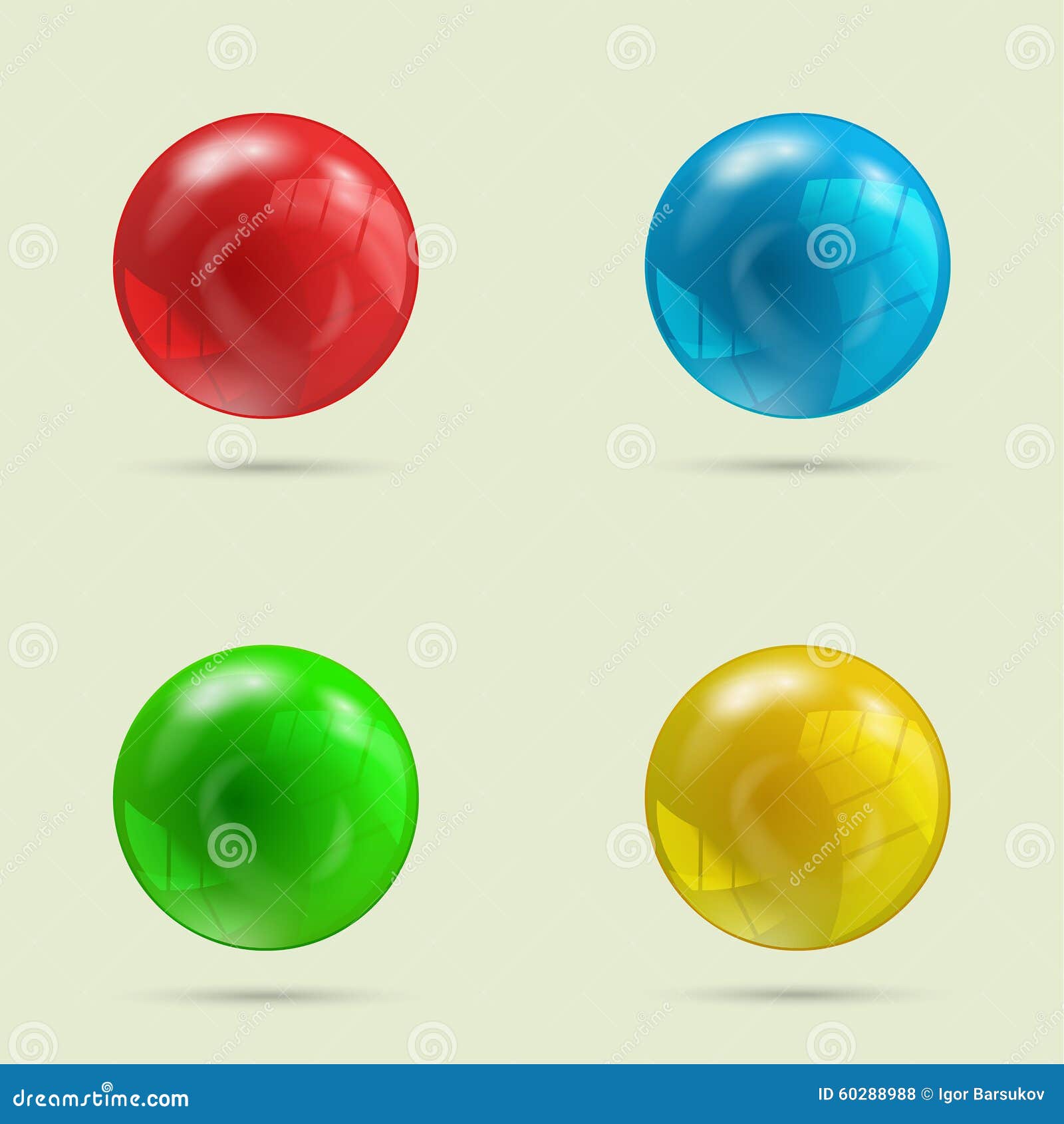 Coleção de quatro bolas ilustração do vetor. Ilustração de forma - 60288988