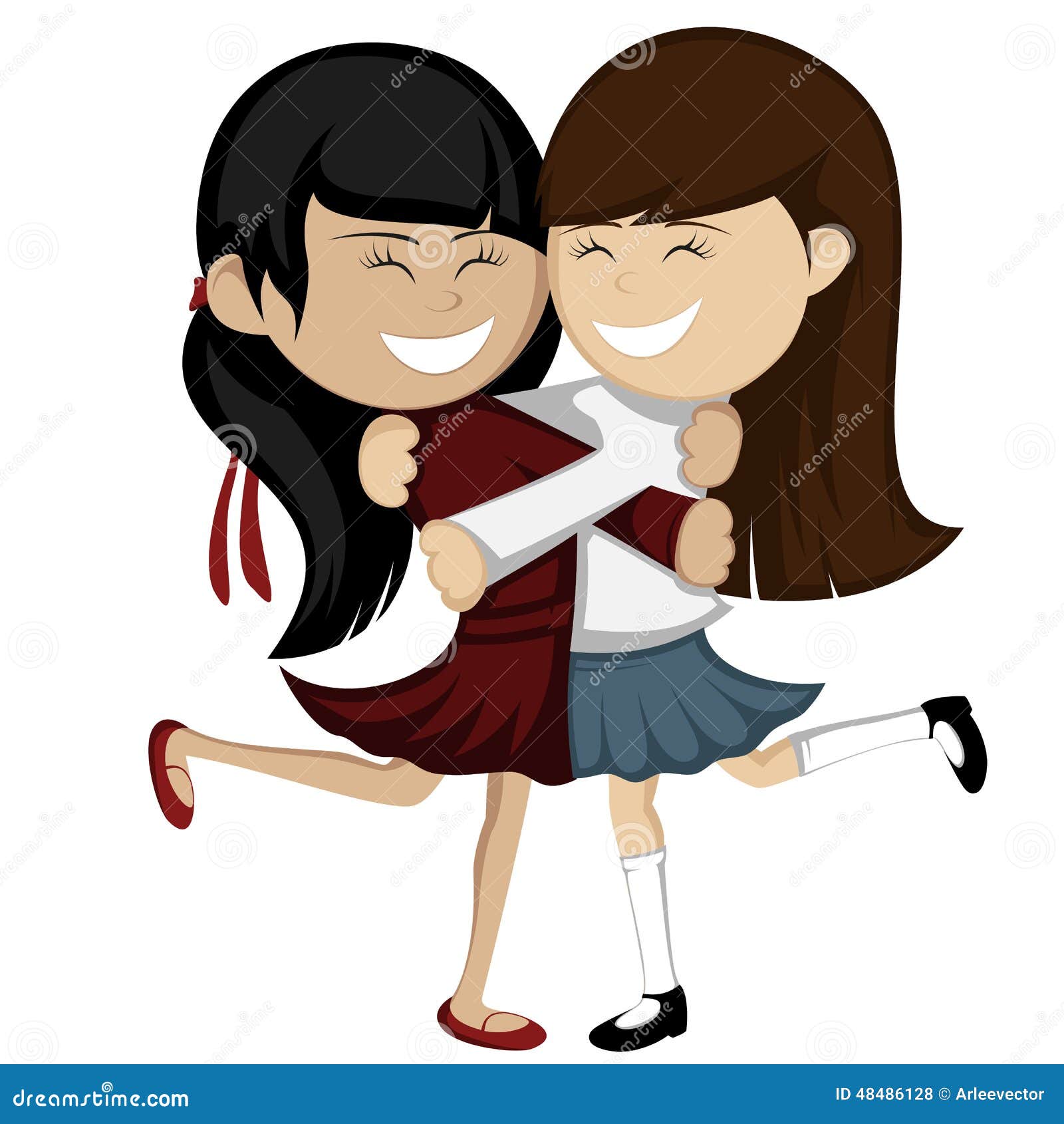 Coleção do abraço ilustração do vetor. Ilustração de arte - 48486128