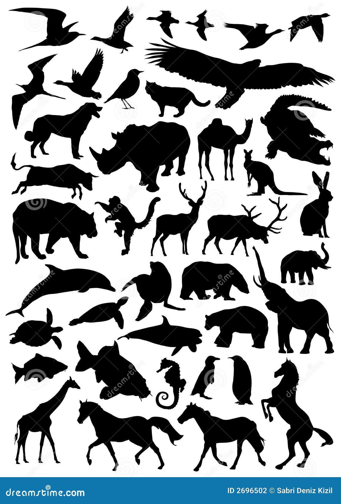 Coleção do vetor animal ilustração do vetor. Ilustração de silhueta ...