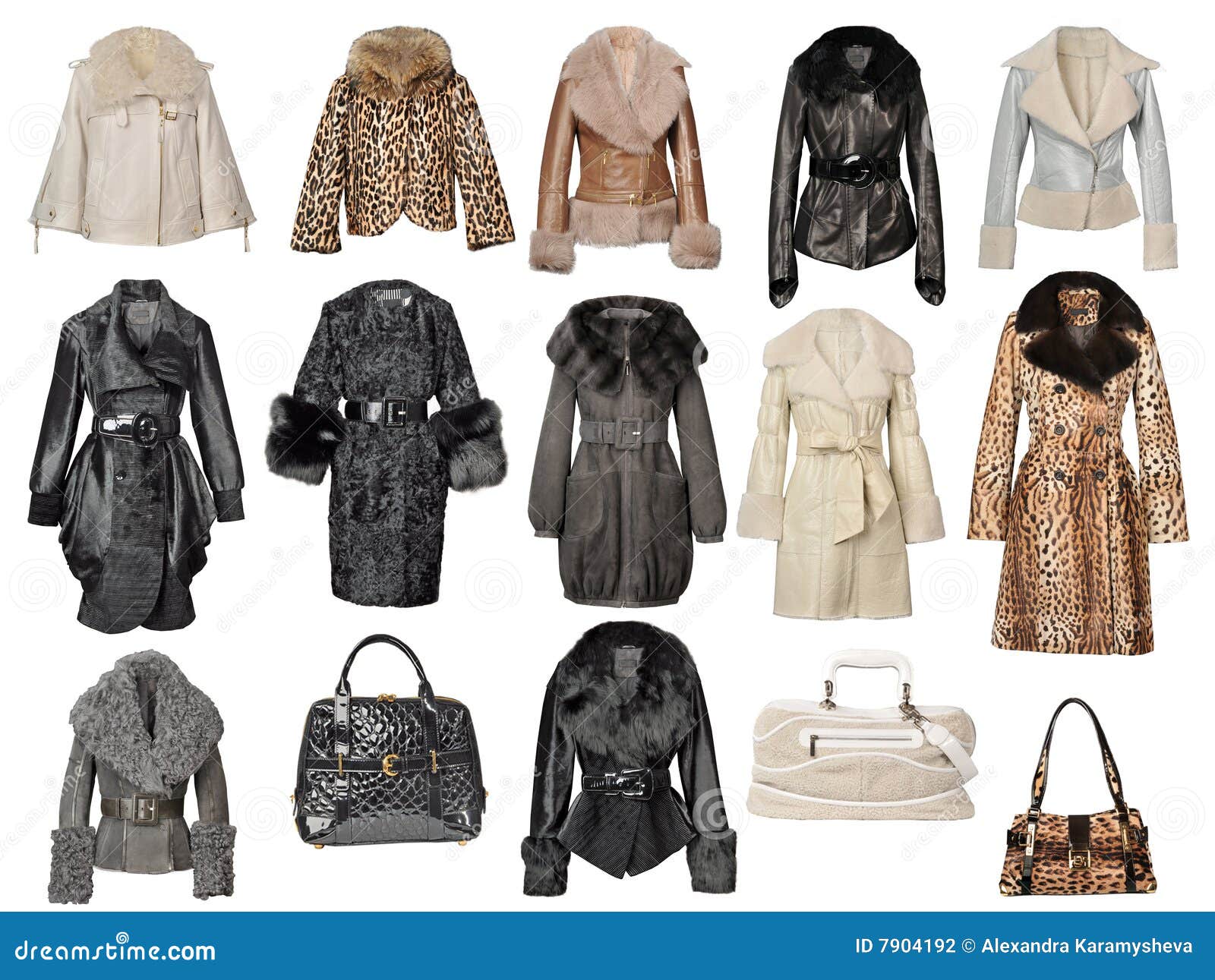 Coleção Dos Casacos De Pele Foto de Stock - Imagem de outono, venda ...
