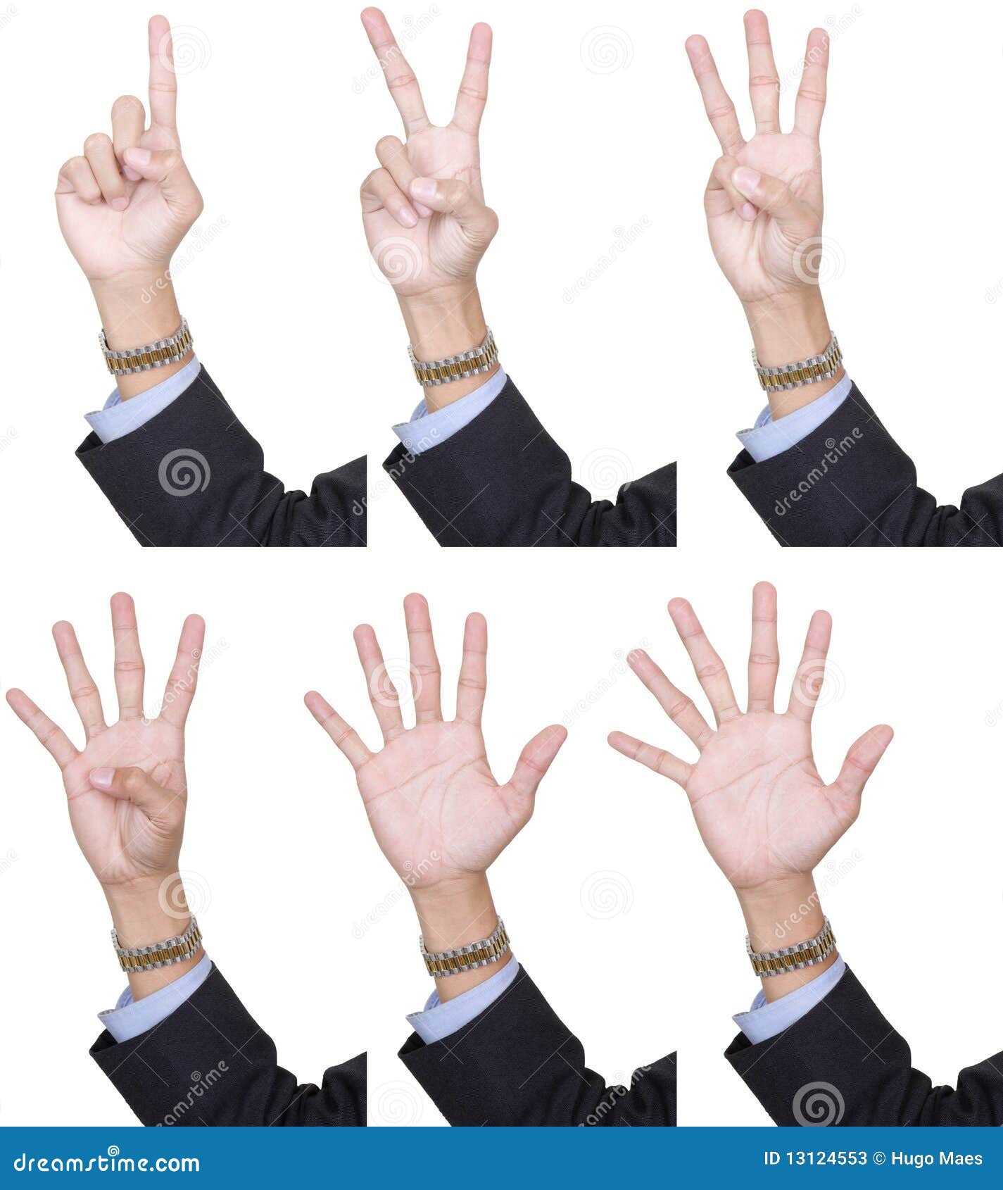 Coleção Que Conta Os Dedos 1 6 Imagem de Stock - Imagem de cinco ...