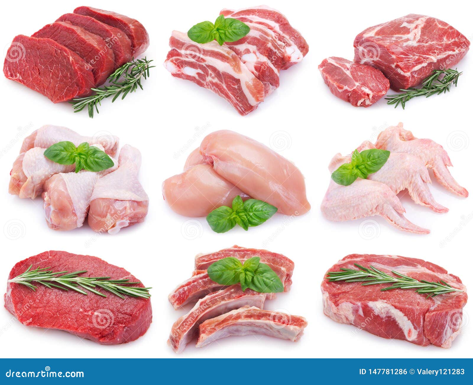 Cole??o Da Carne Crua No Fundo Branco Foto de Stock - Imagem de branco ...